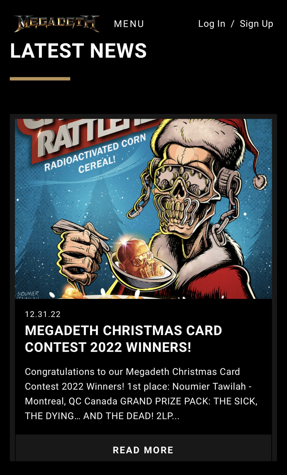 Noumier Tawilah - Megadeth Christmas Card Design 2022: First Place Winner