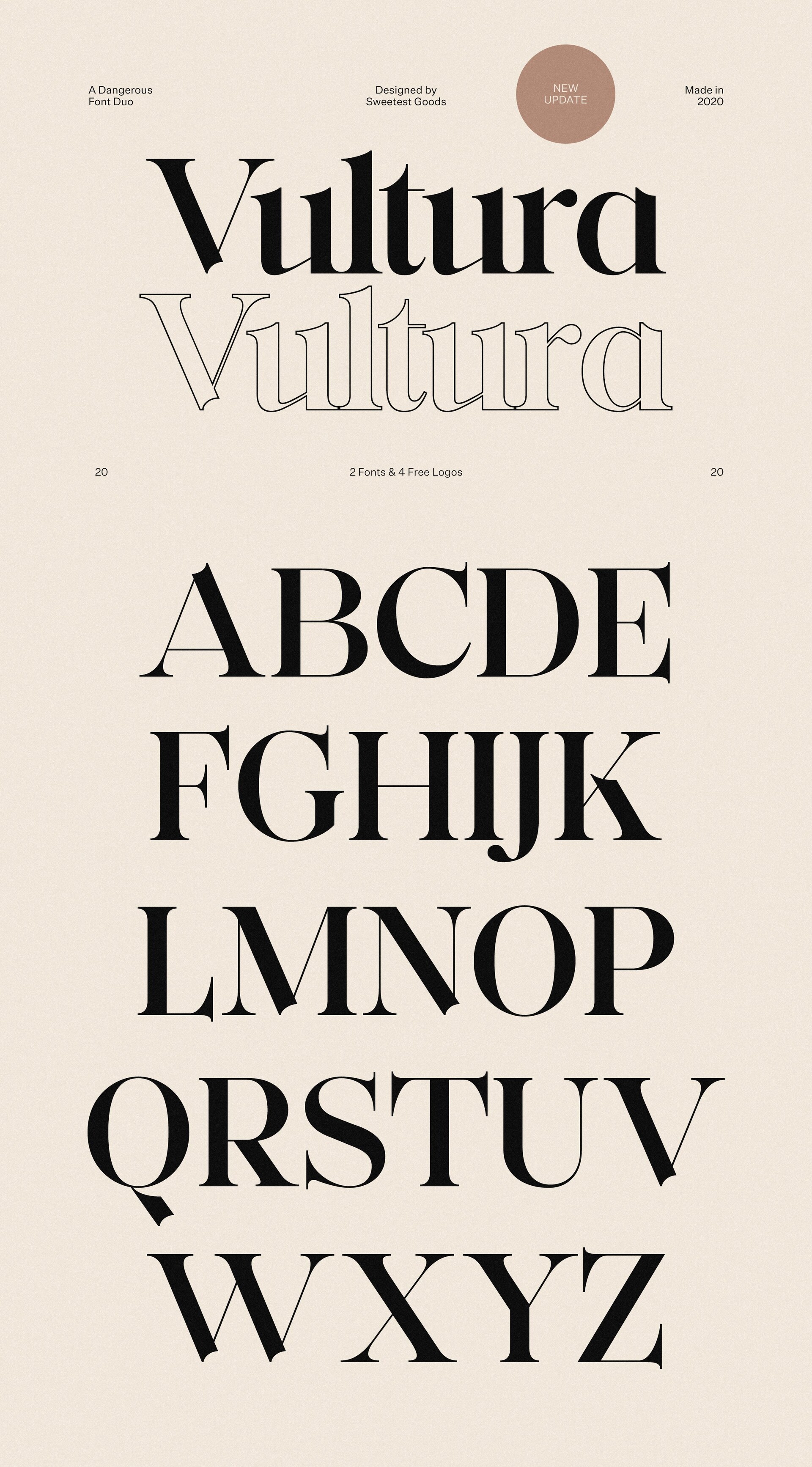 ArtStation - Vultura Font Duo Free Logos 40%