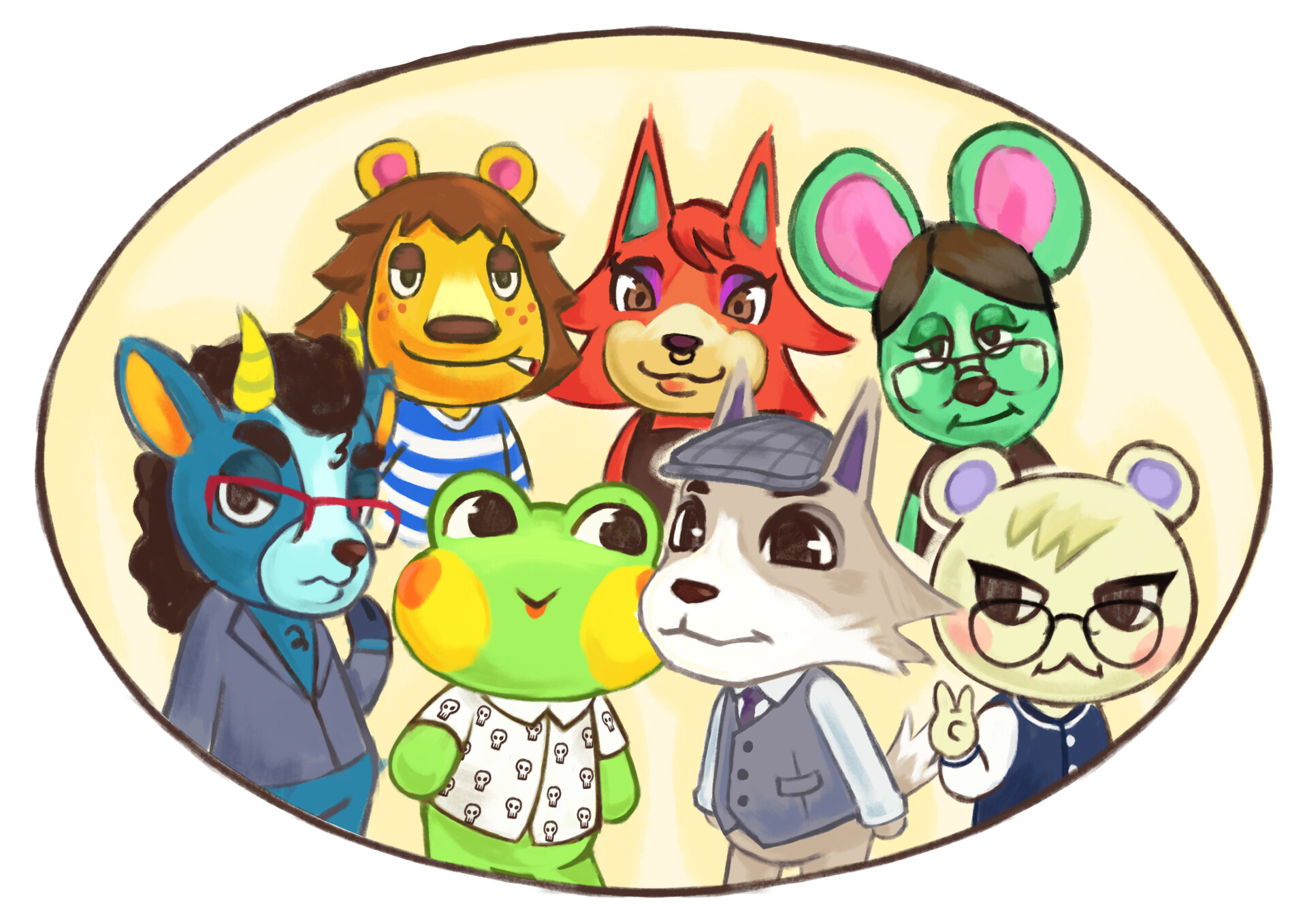 ArtStation - Friends' Animal Crossing personas