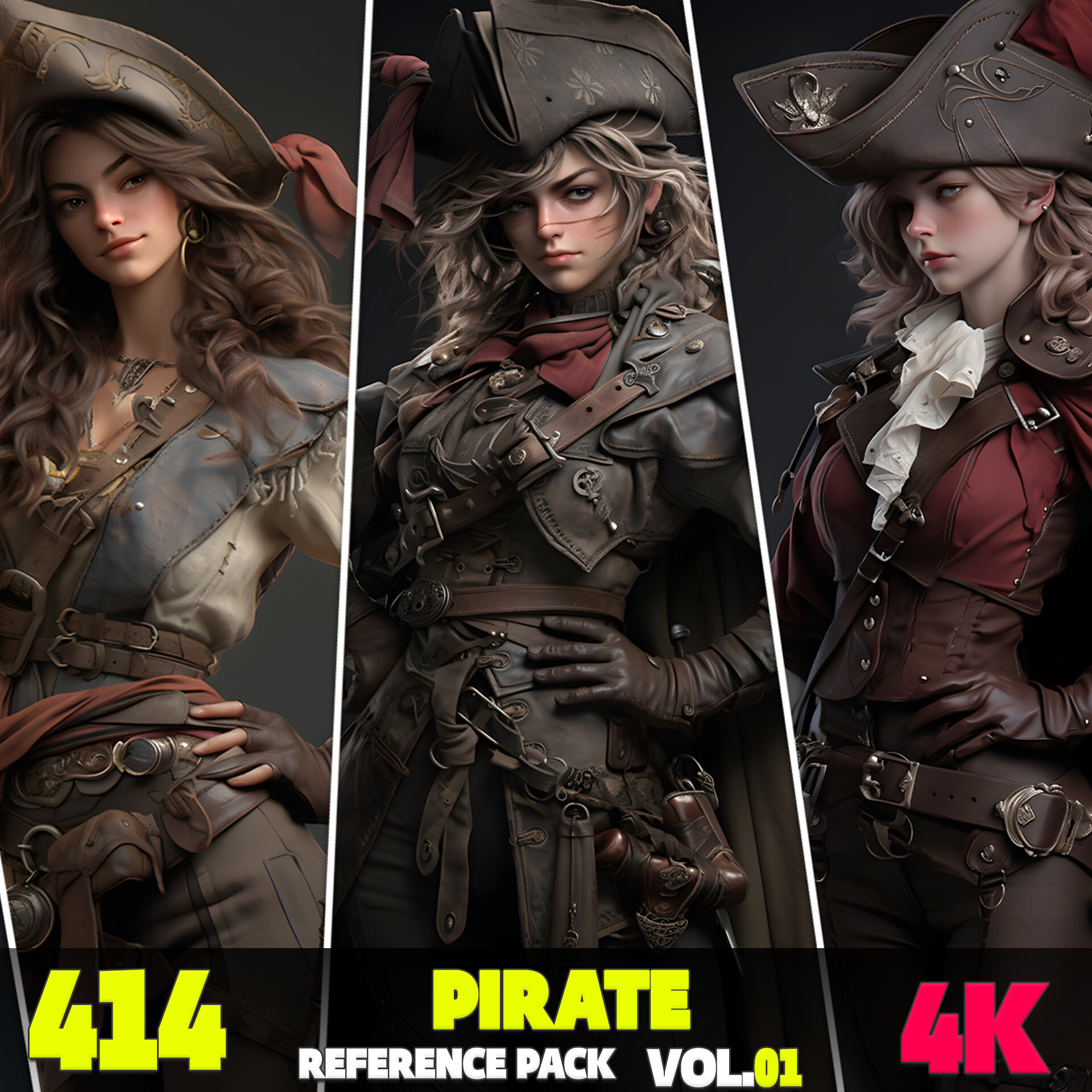 ArtStation - 414 4K Pirate Reference Pack Vol.01