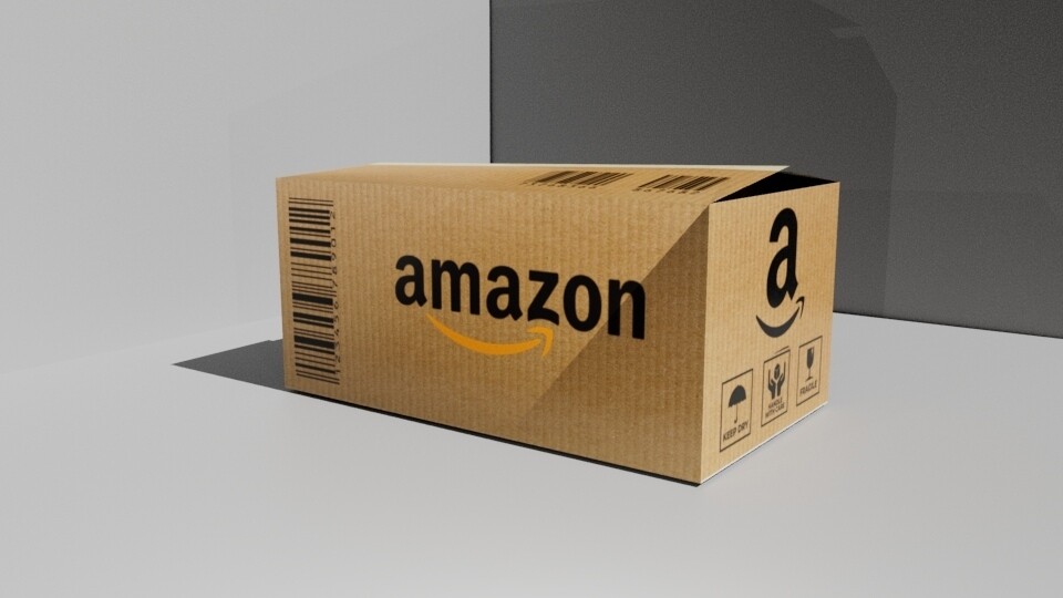 ArtStation - 3D model of an Amazon delivery Box