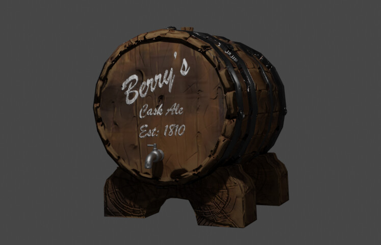 ArtStation - Cask Ale Barrel (Stylised)