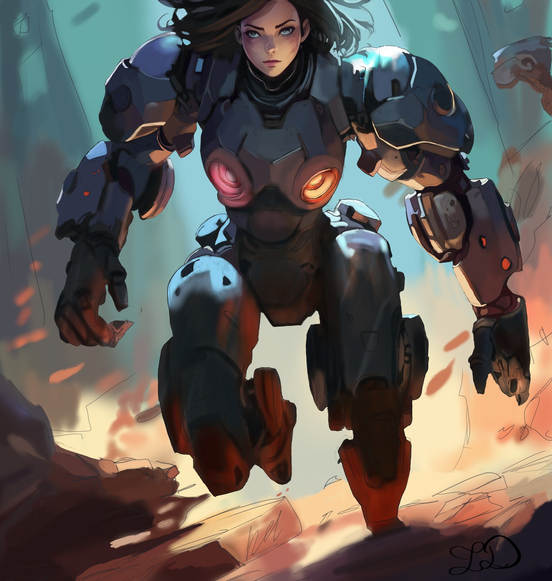 ArtStation - the battle girl