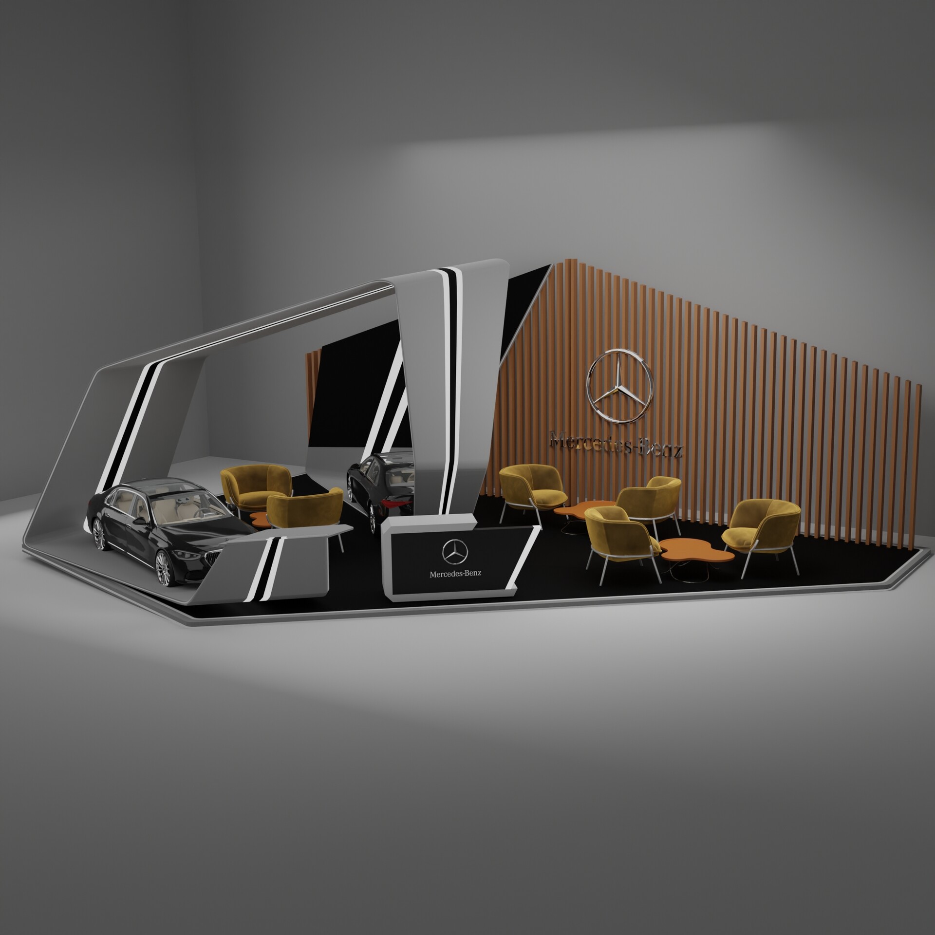 ArtStation - Mercedes Car Stall