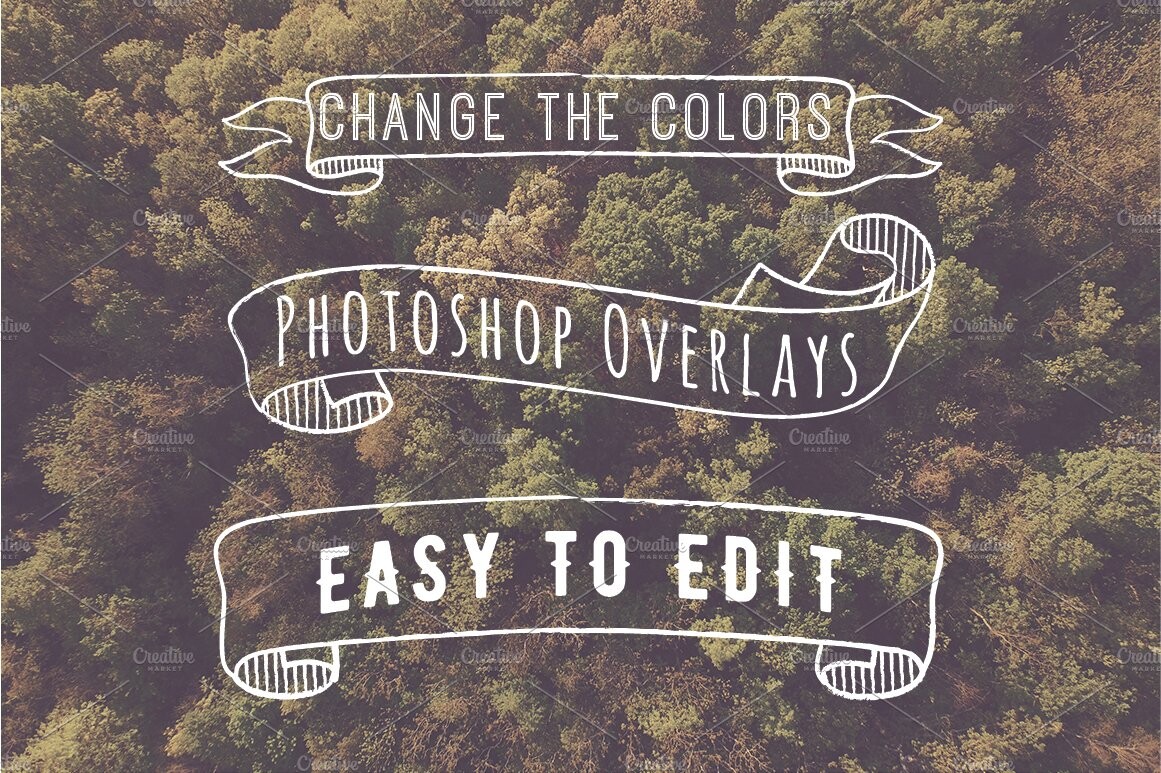Revo - Photoshop Overlays, Vintage Banners