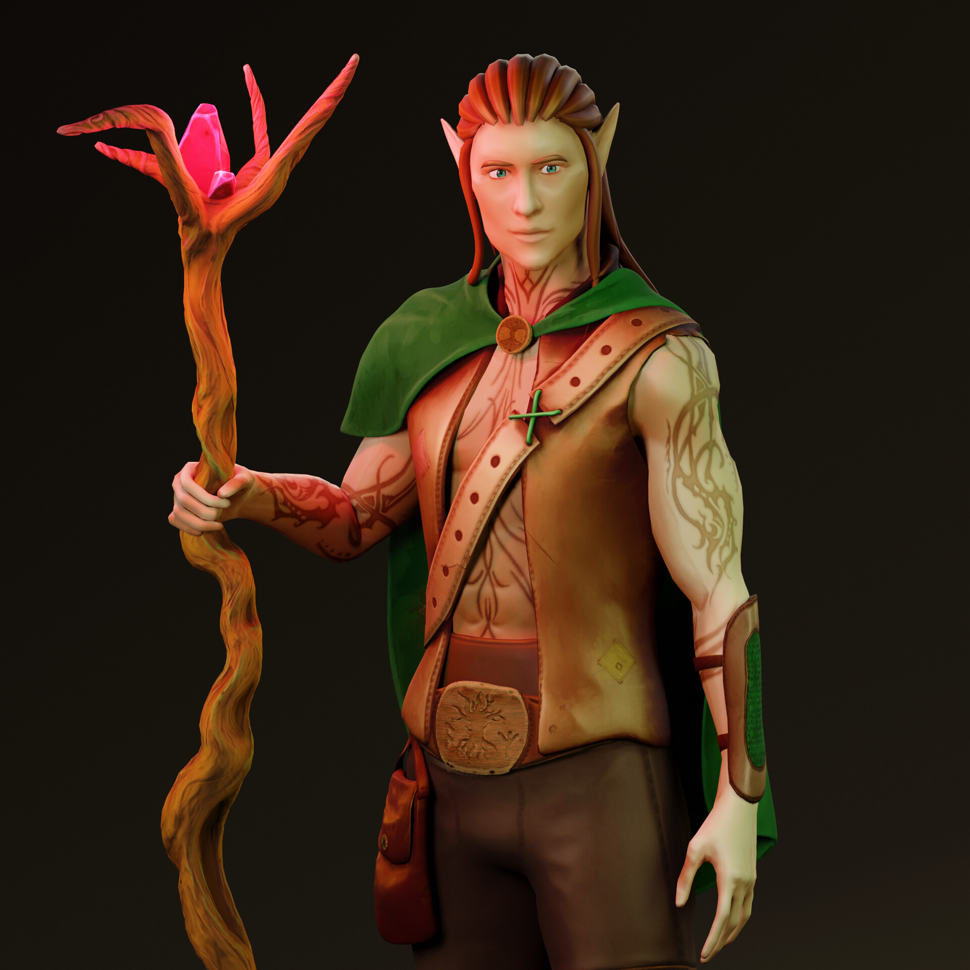 ArtStation - Stylized Wood ELf Druid
