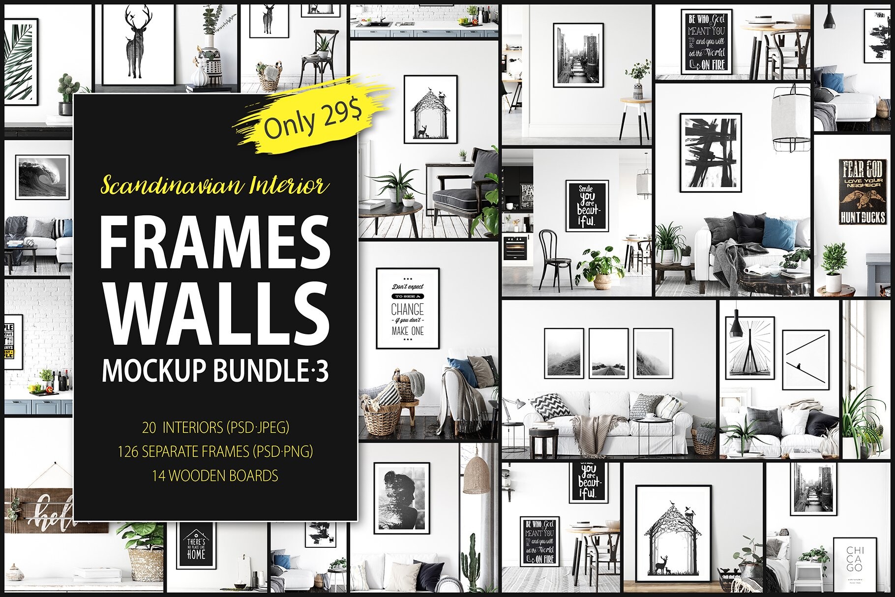 ArtStation - Frames Walls Scandinavian Bundle 3