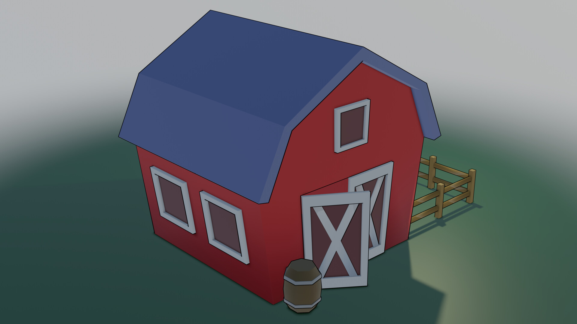 Daniel Loginov - Low-poly barn