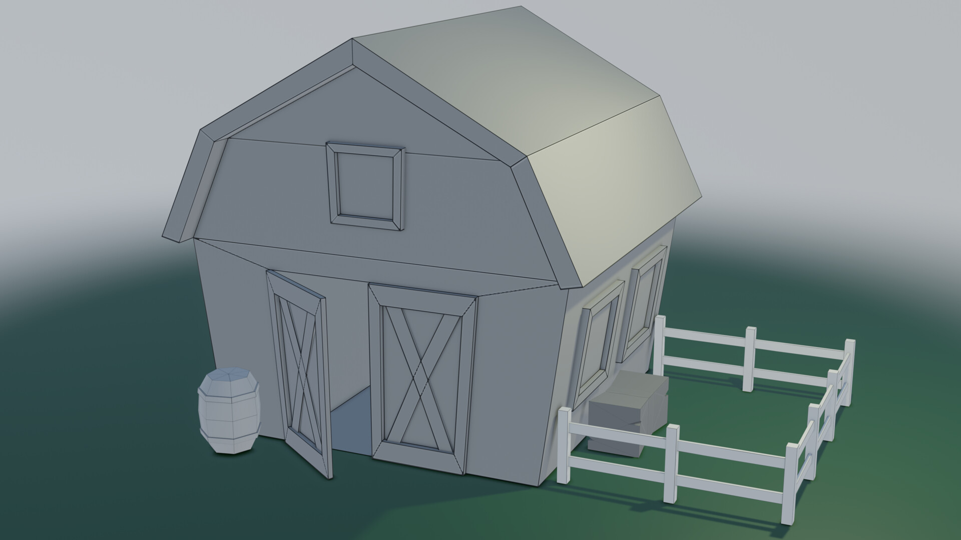 Daniel Loginov - Low-poly barn