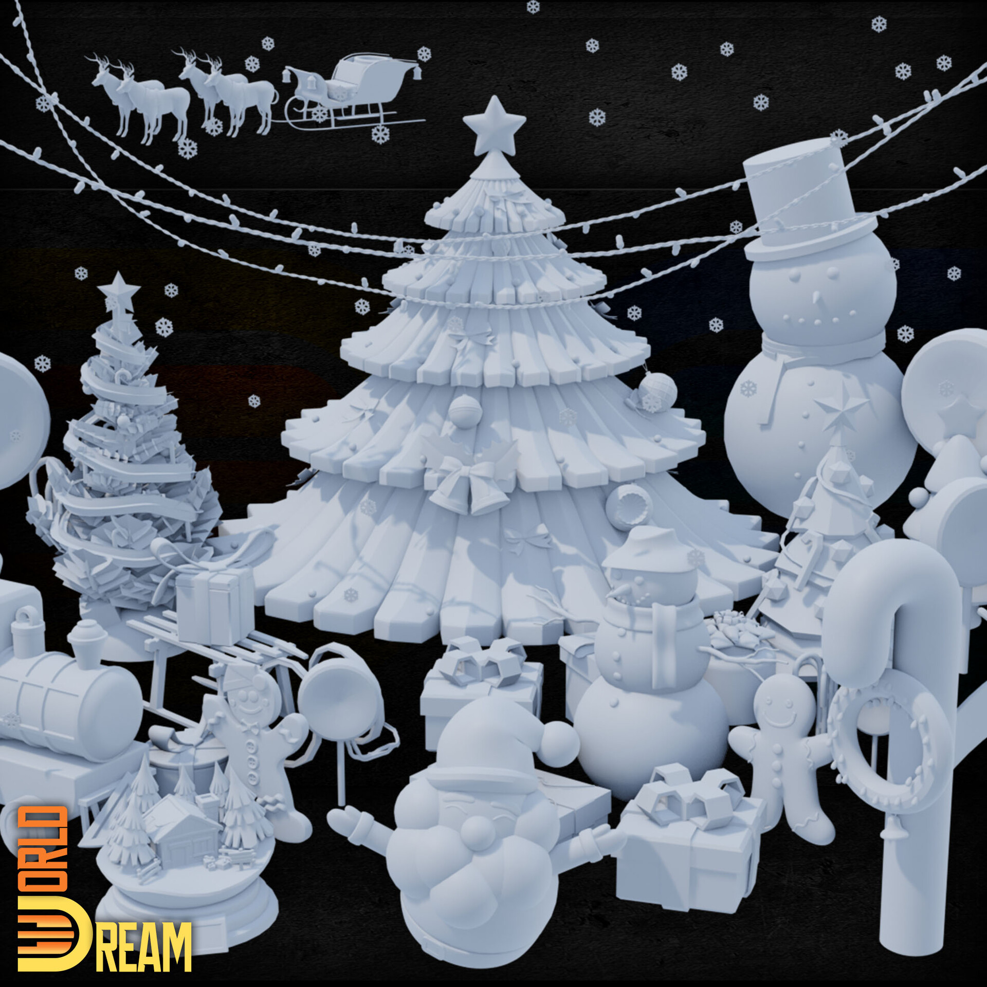 ArtStation - 100 Christmas Environment 3D Models | Stylized | Vol 2