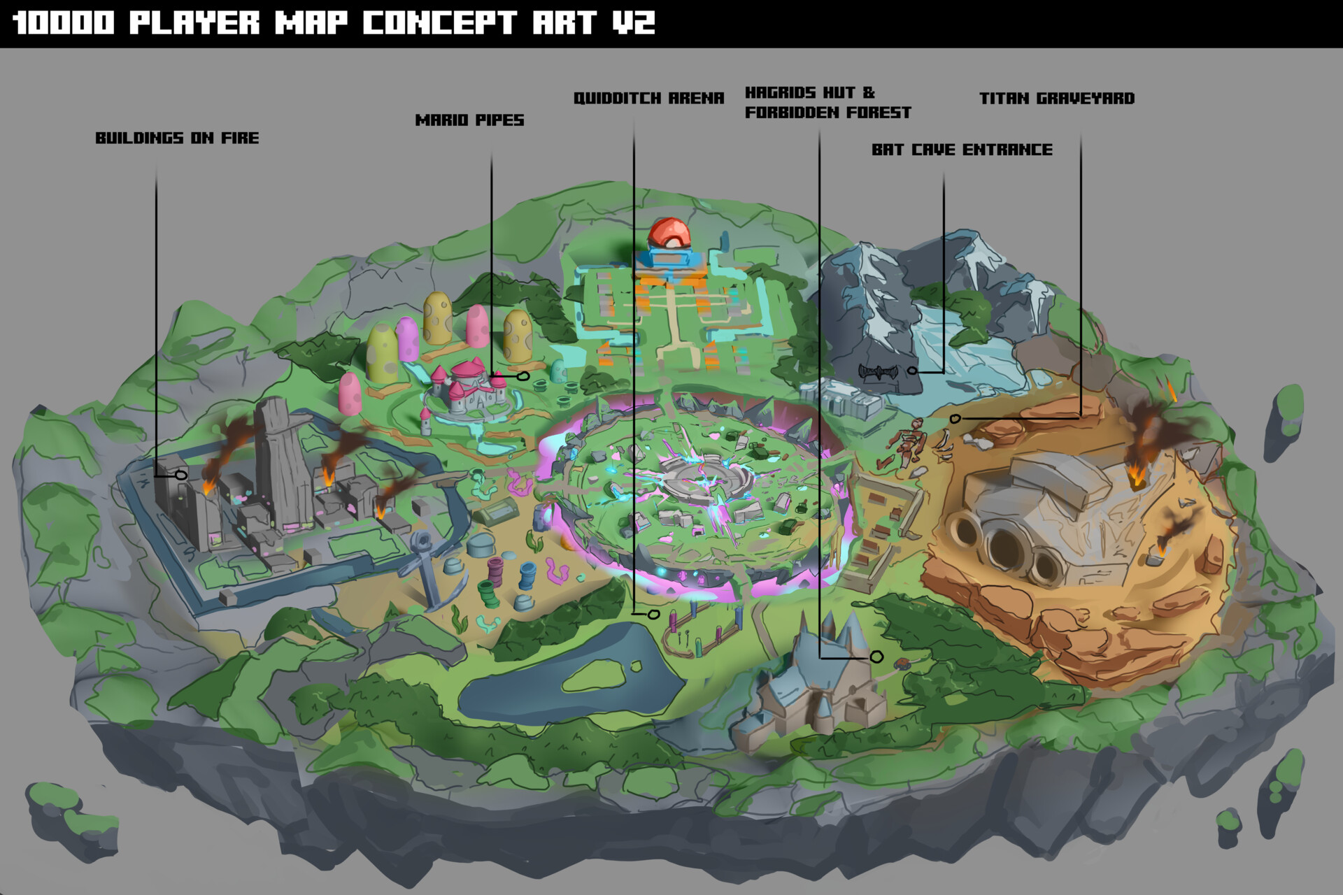 ArtStation - MrBeast Gaming - Map Concepts