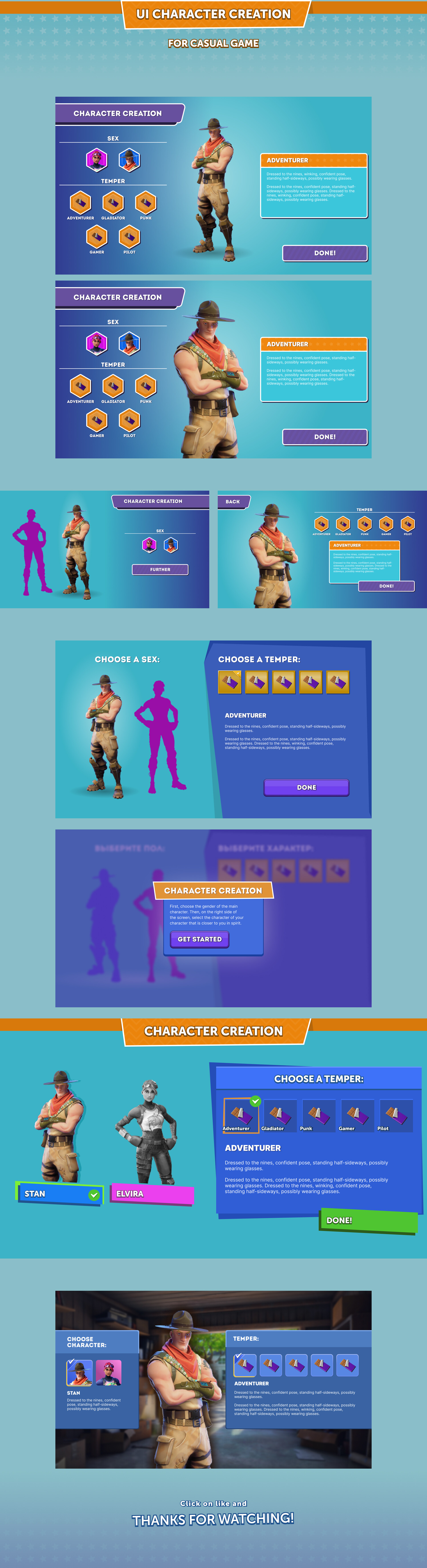 ArtStation - UX UI game casual design interface