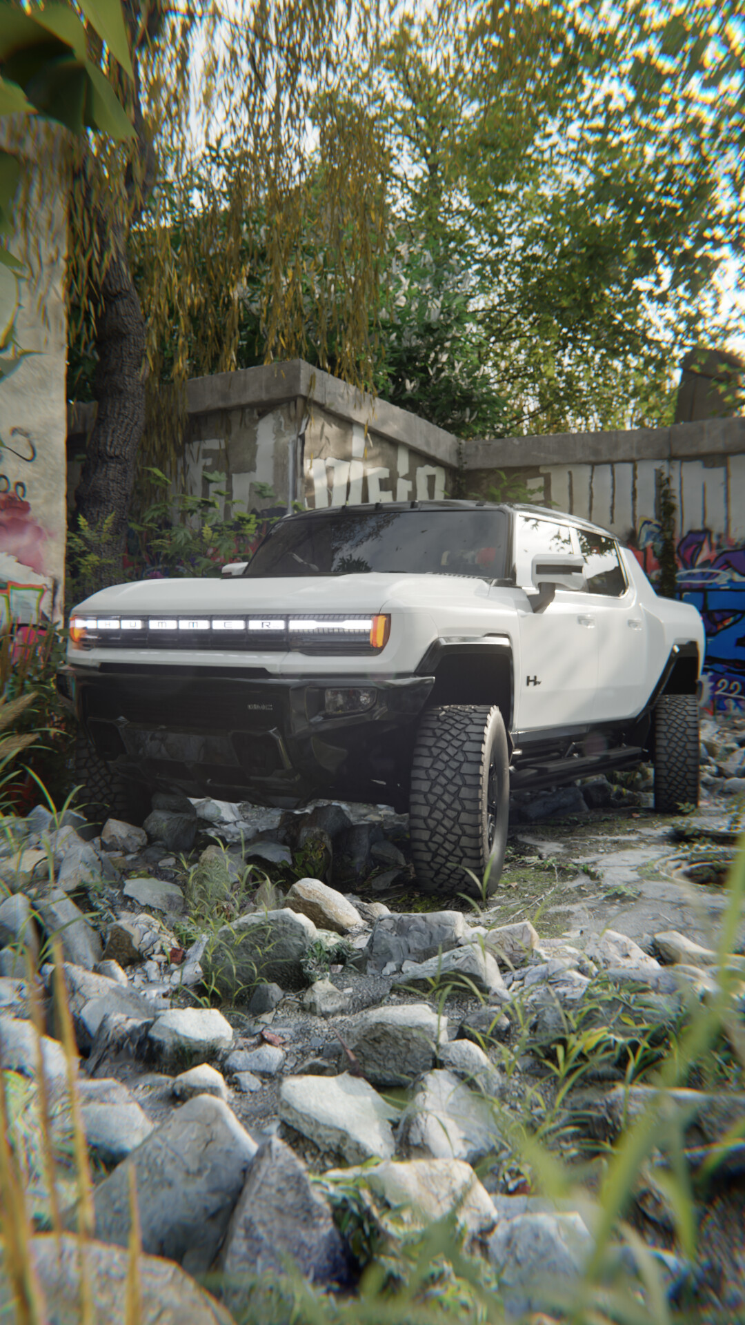 ArtStation - Hummer EV in Scanned Environment