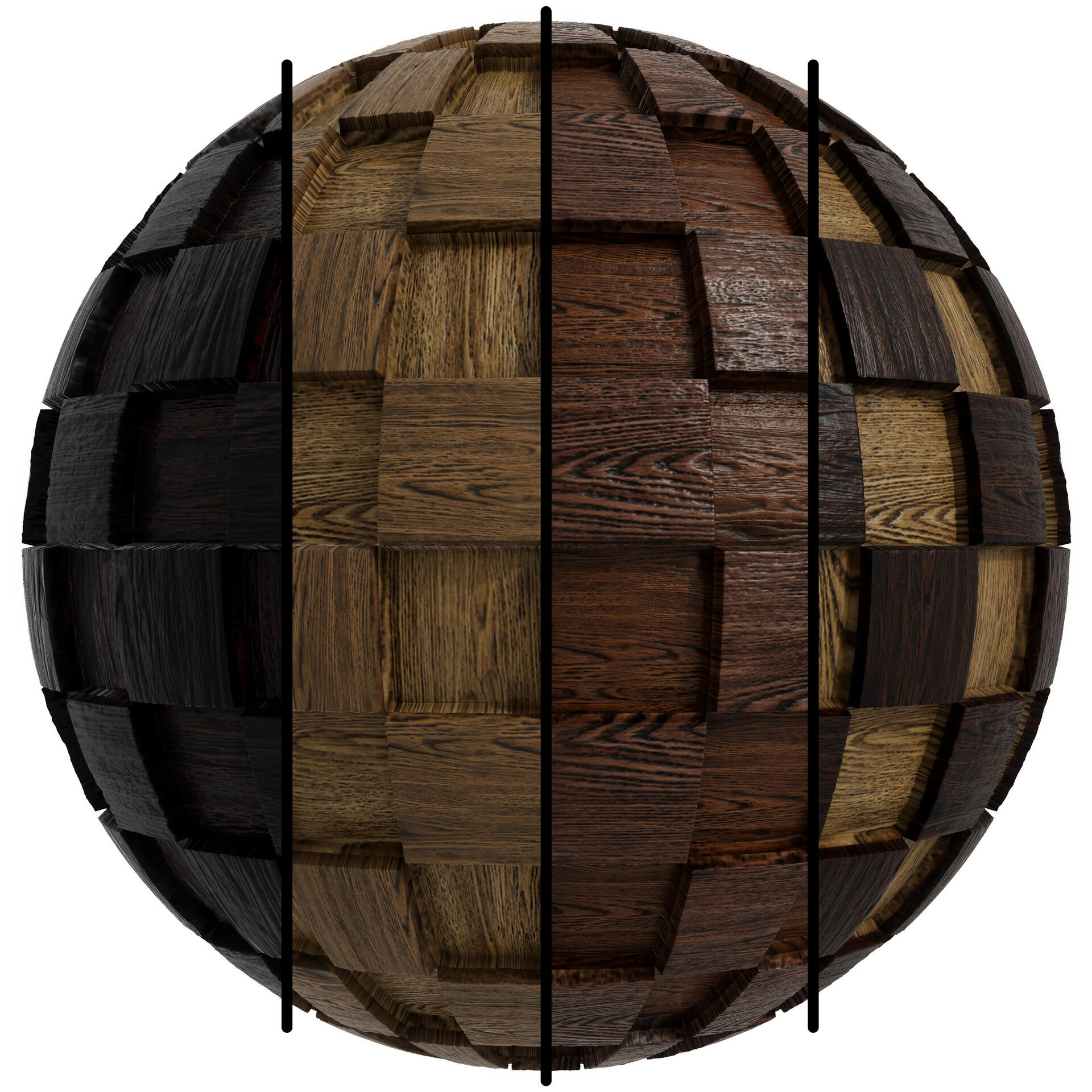ArtStation - FB584 wood 3D Art Wall Panels | 4 mat | 4K | Seamless