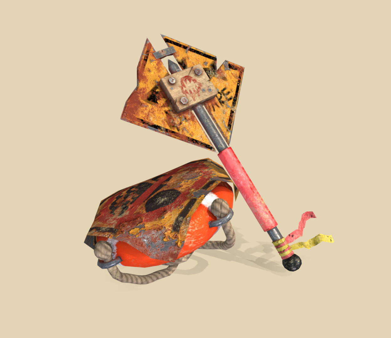 ArtStation - Beach Scrapper Axe & Shield