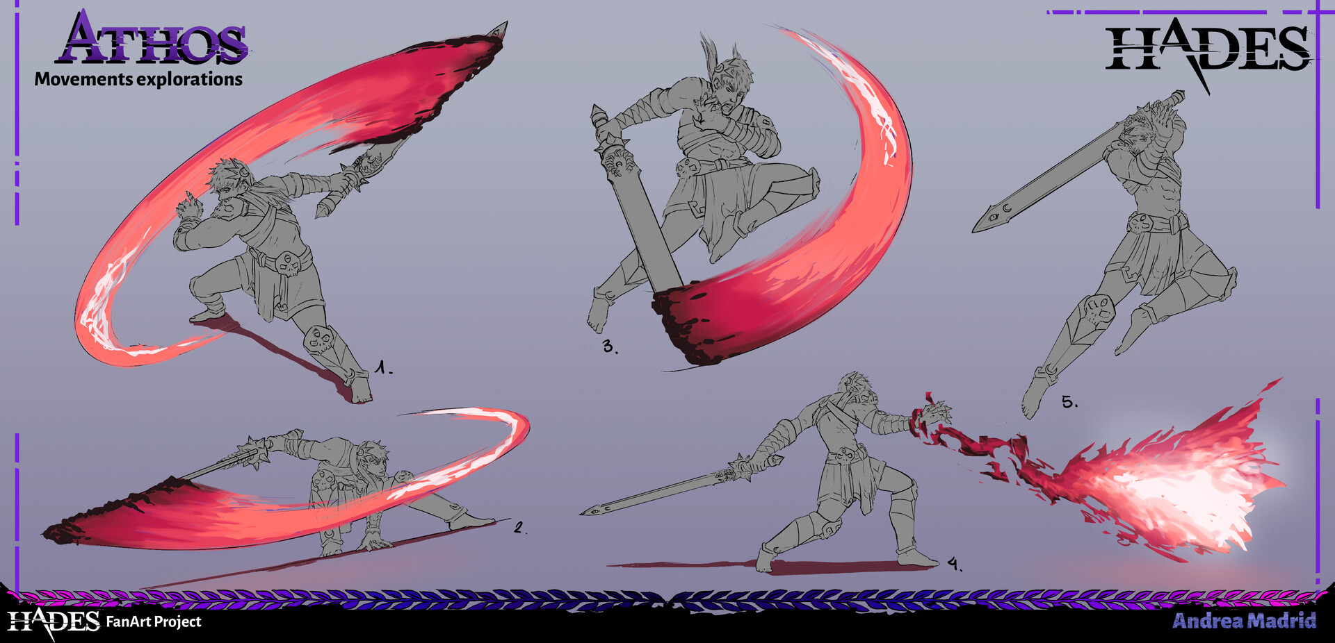 Andrea Madrid - Hades Fanart Project - Main Character Design