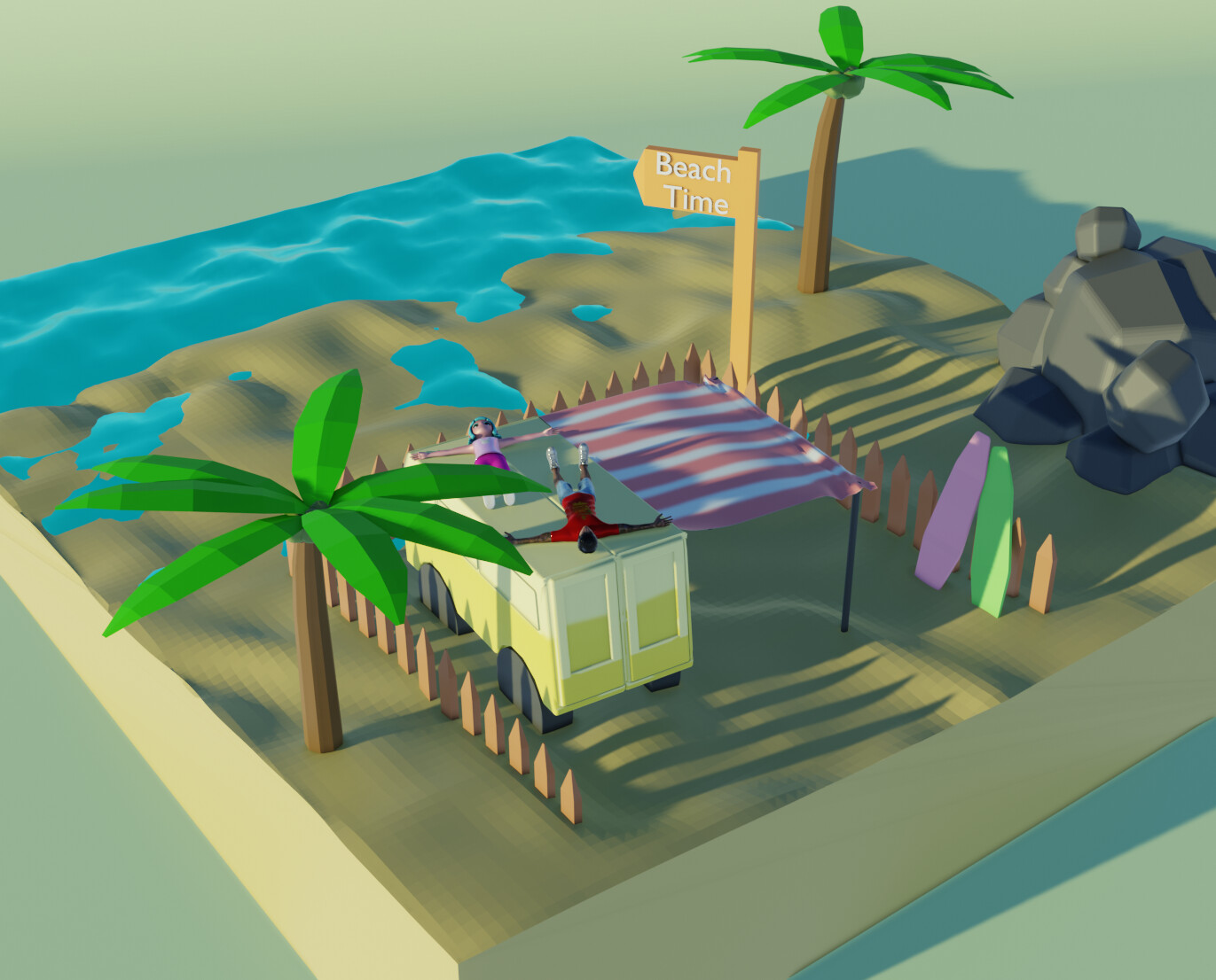 ArtStation - Beach time