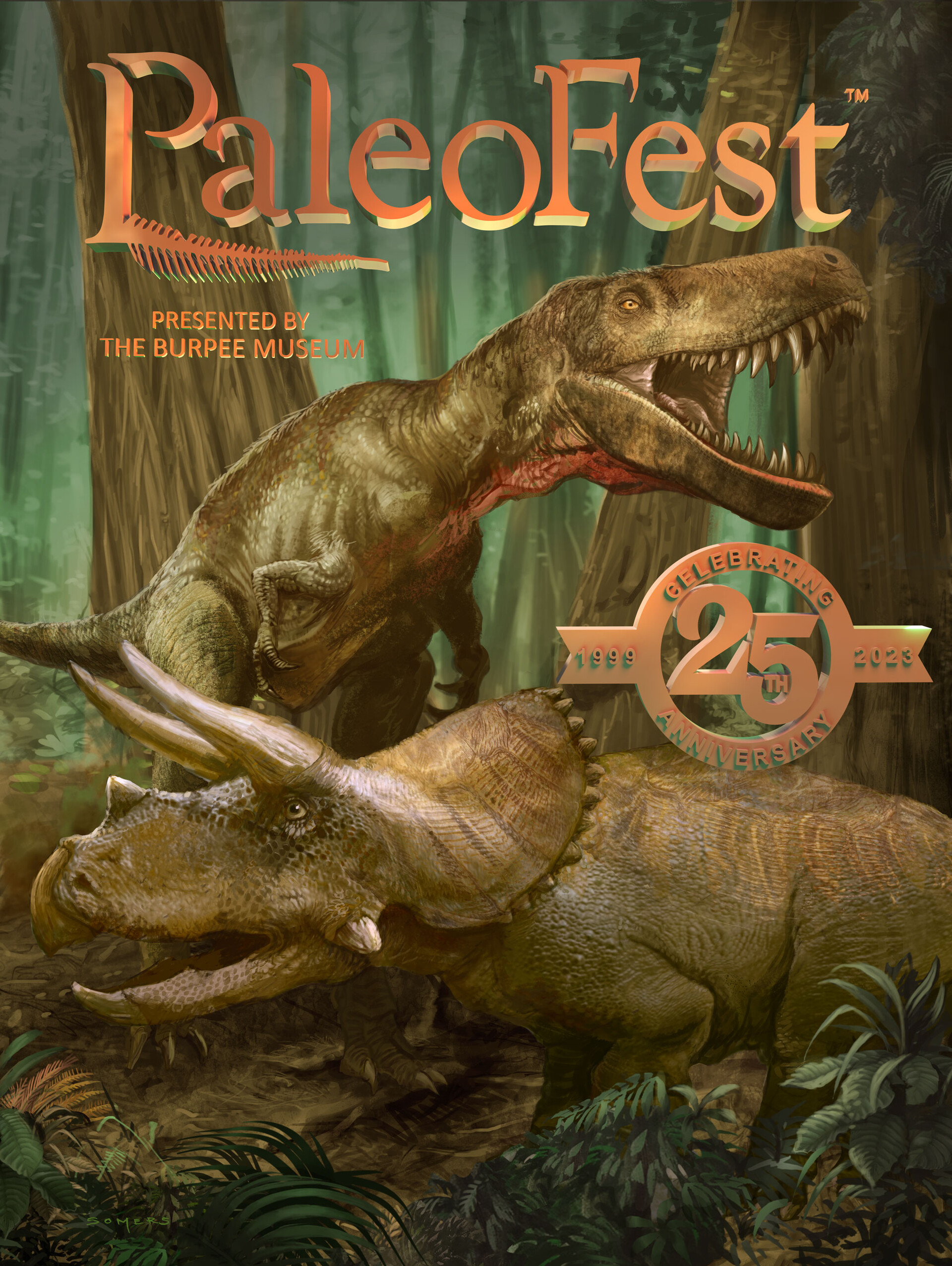 Stephen Somers - Burpee Museum - Paleofest 25th Anniversary Poster
