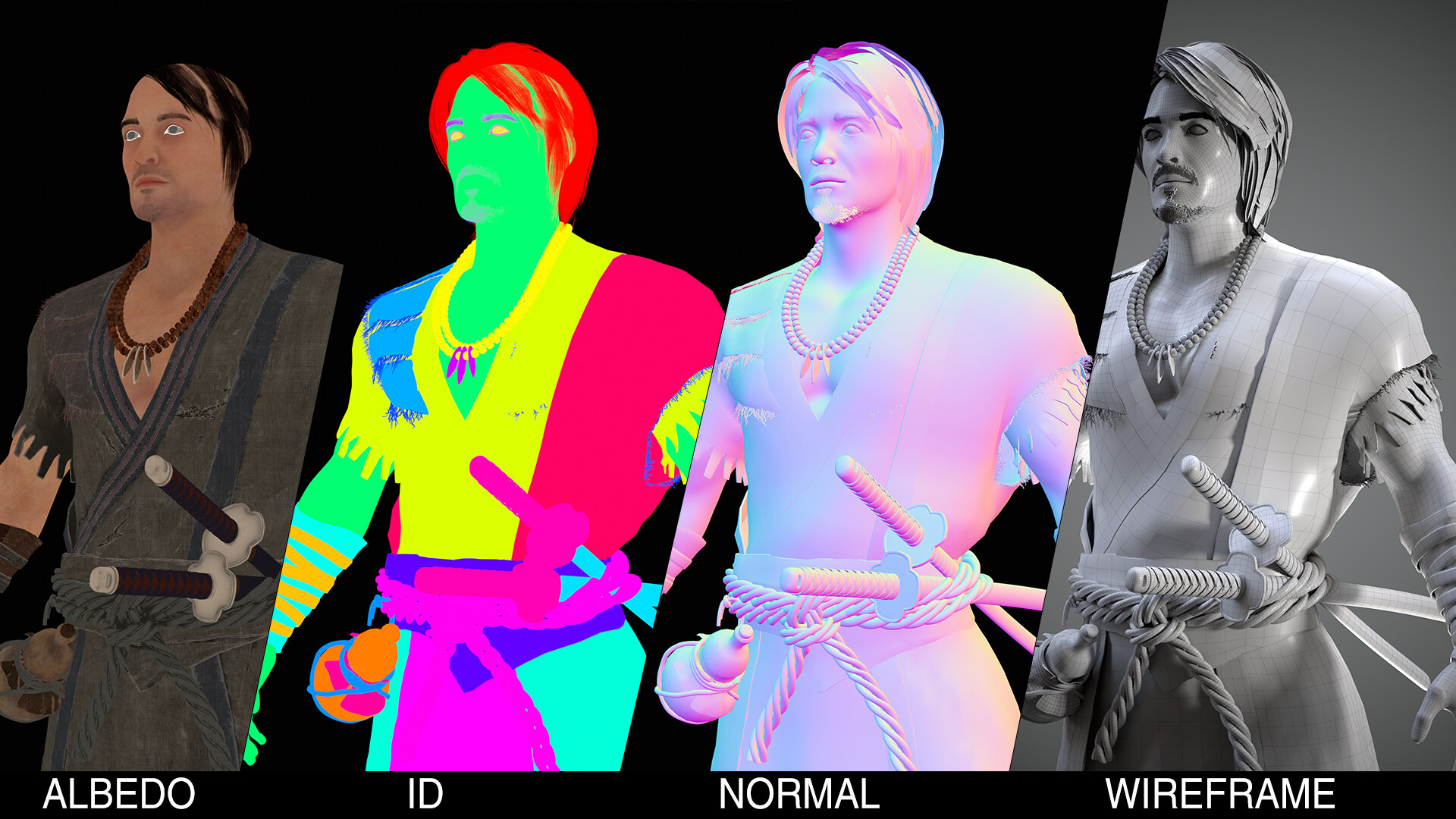 Ashikuzzaman Antor - AAA Game Character - Young Samurai