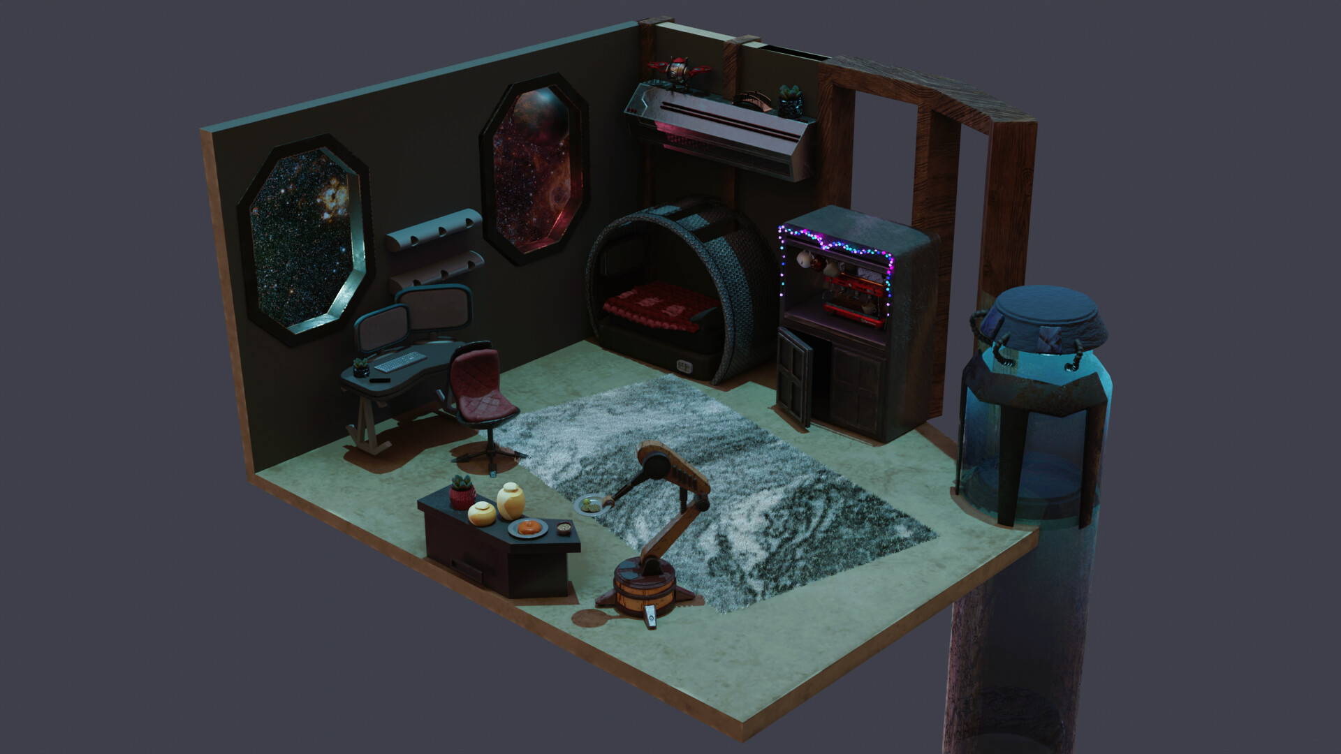 ArtStation - Futuristic Room