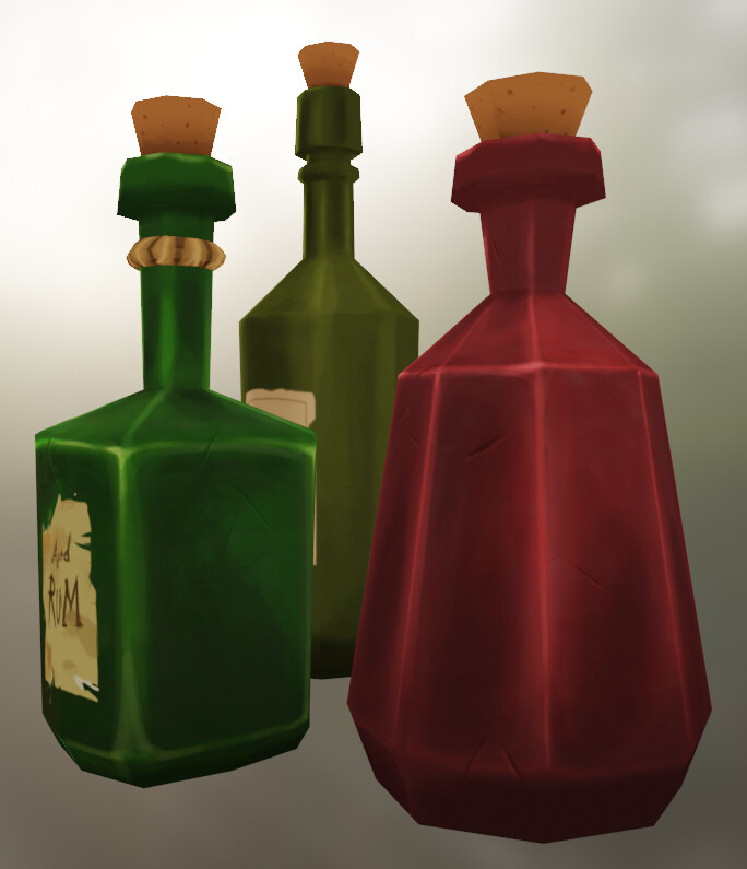 Armin Mortazavi - Pirate Bottles - Texture Paint Study