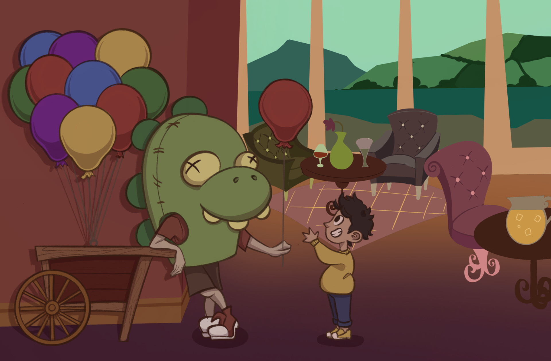 ArtStation - Balloon Cart Concept Art