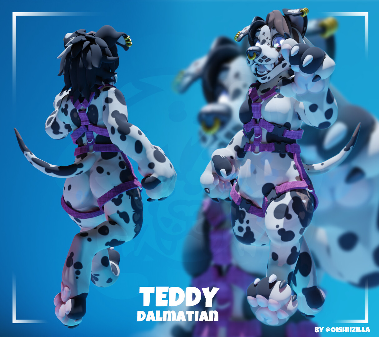 ArtStation - Custom Vrchat Avatar : Teddy Dalmatian