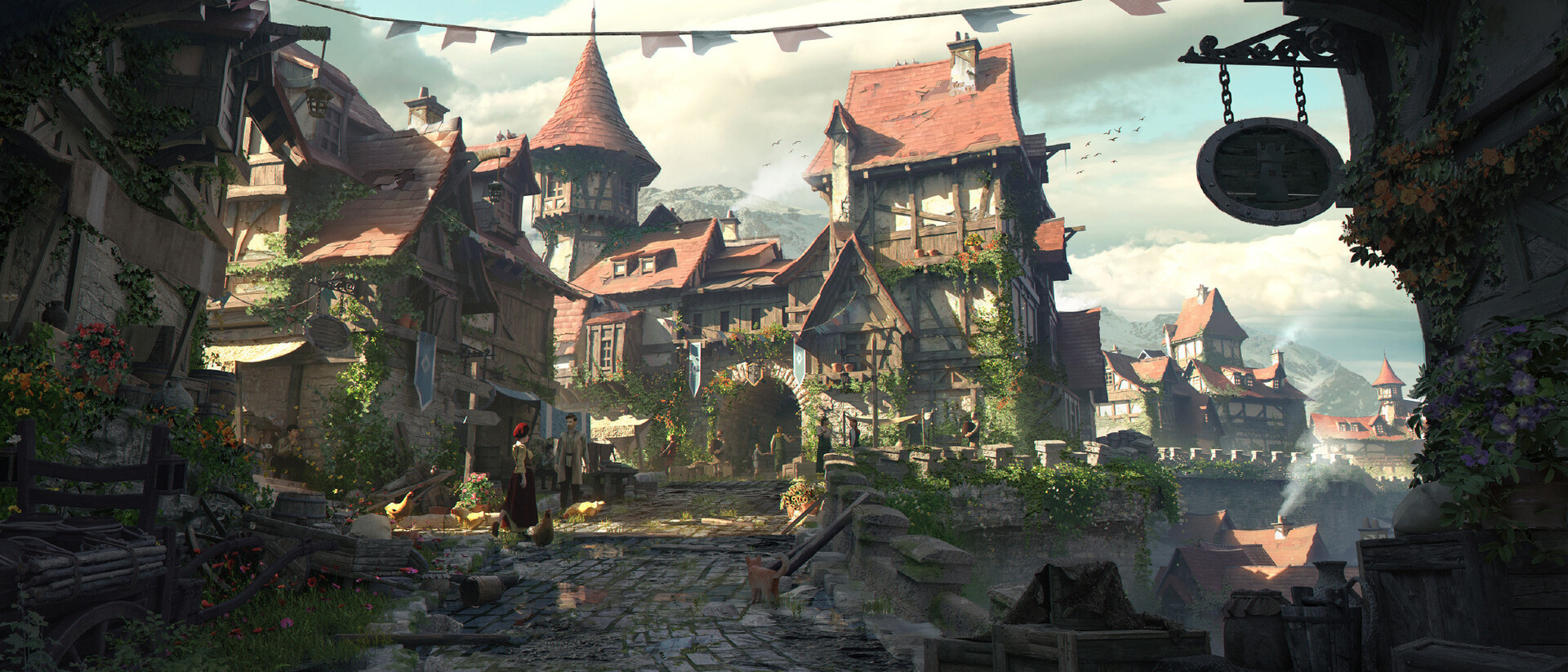 ArtStation - Flower town