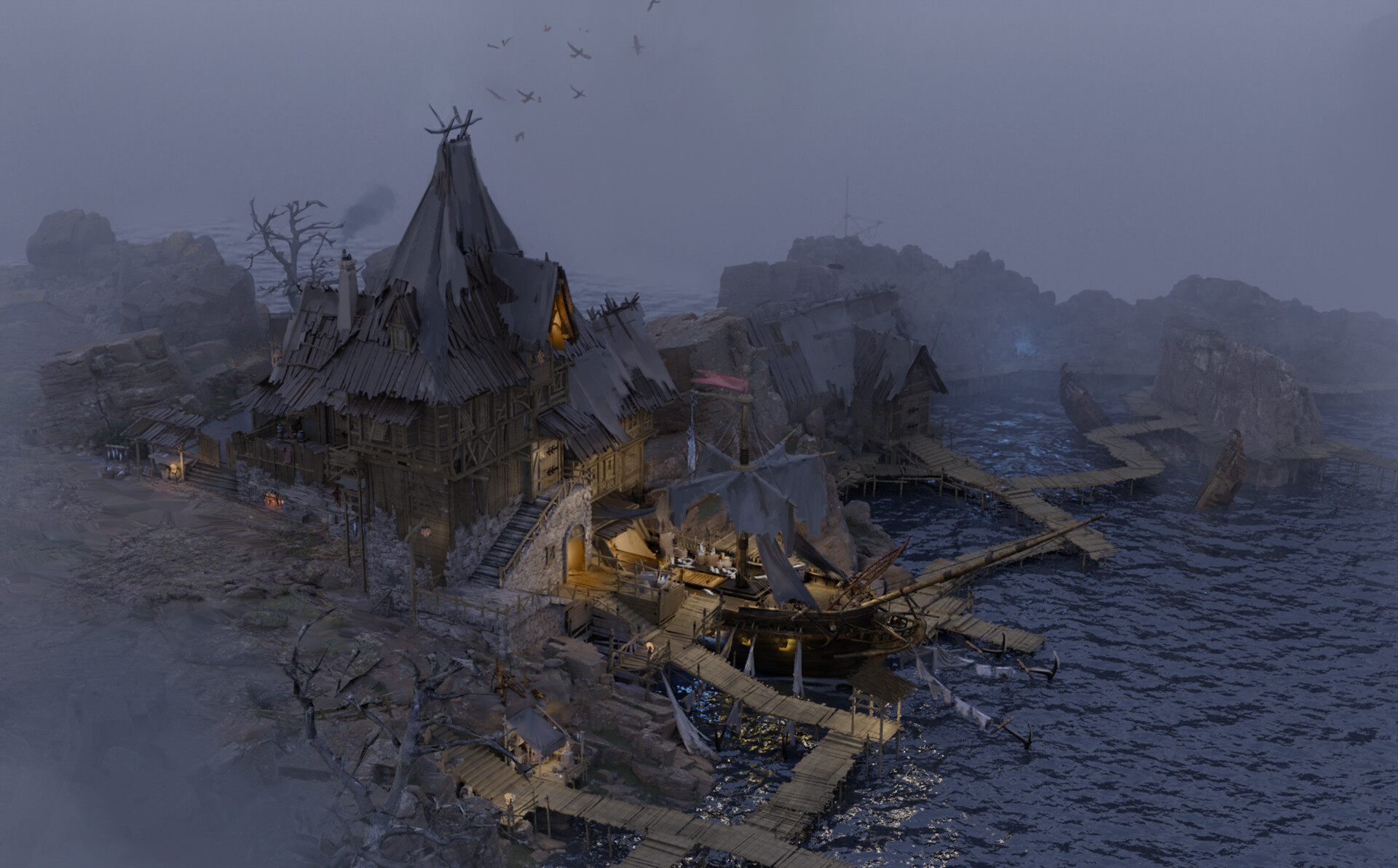 ArtStation - 参与 《Darkdivinity the calling》 - 失落之城 项目做的概念图