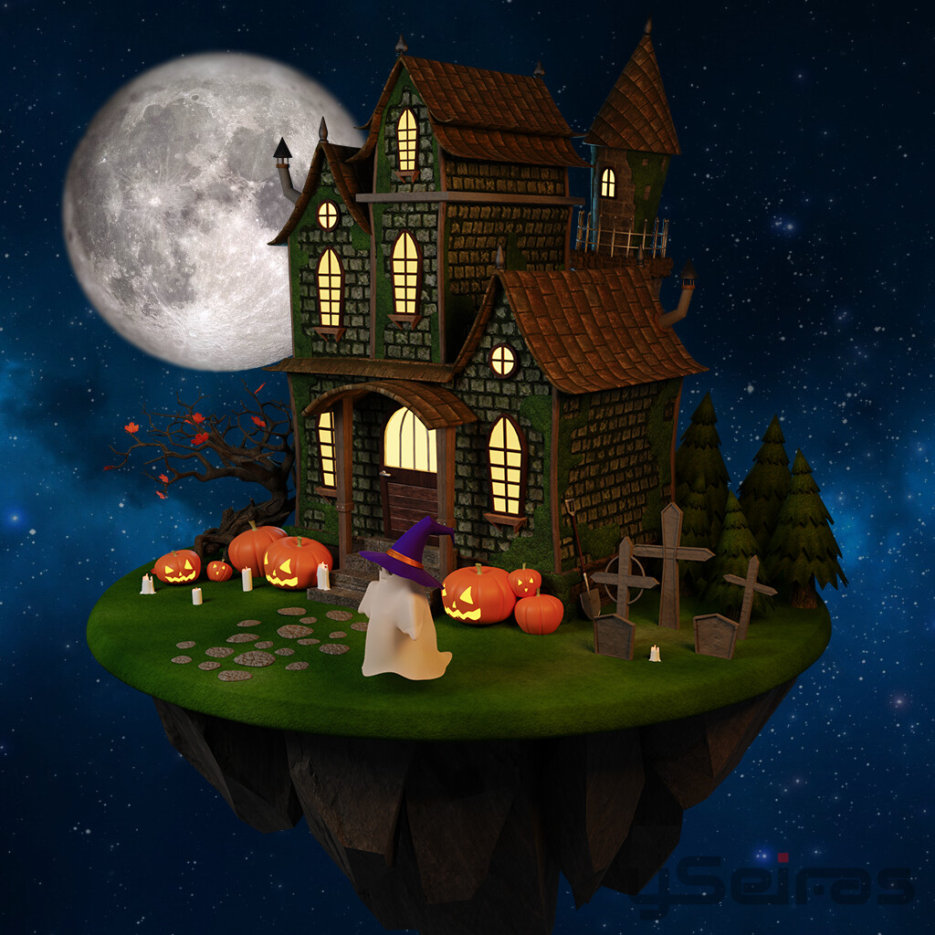 ArtStation - Spooky Halloween House