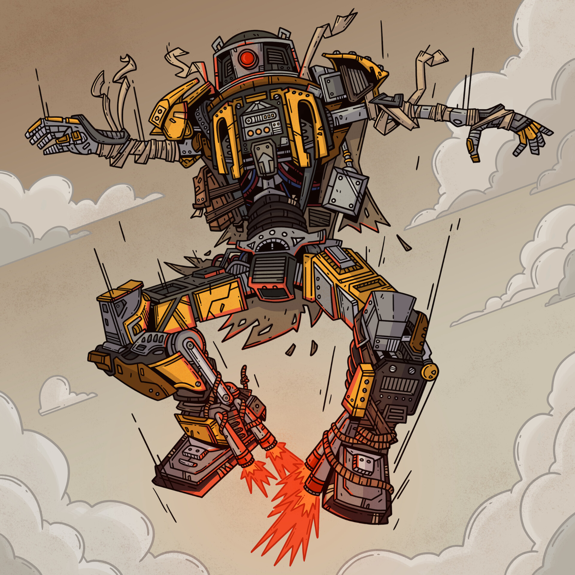 ArtStation - Dredged Devils Mech Designs