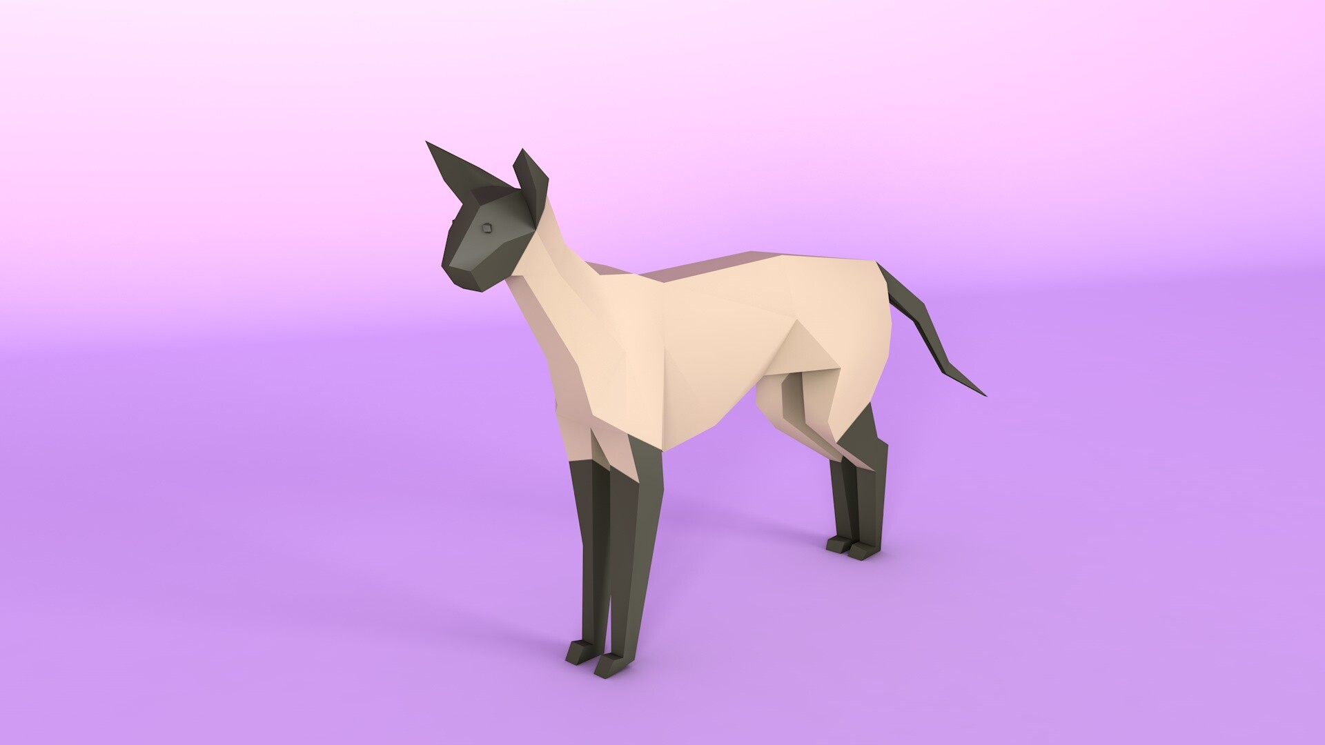 ArtStation - Low-Polygon Cat