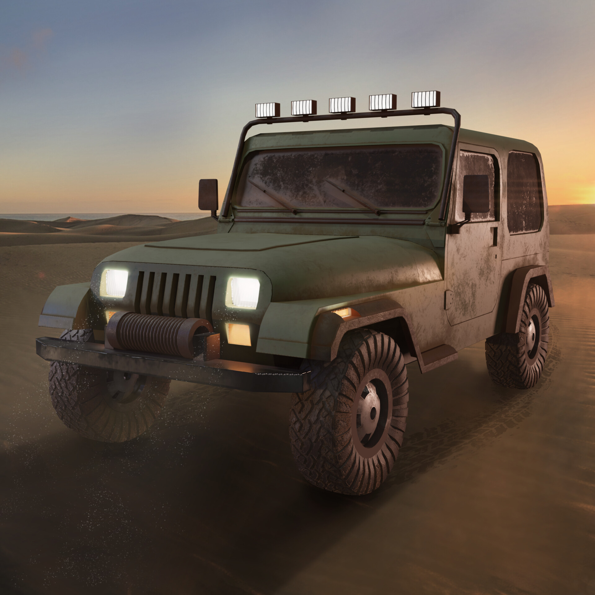 ArtStation - Jeep Wrangler