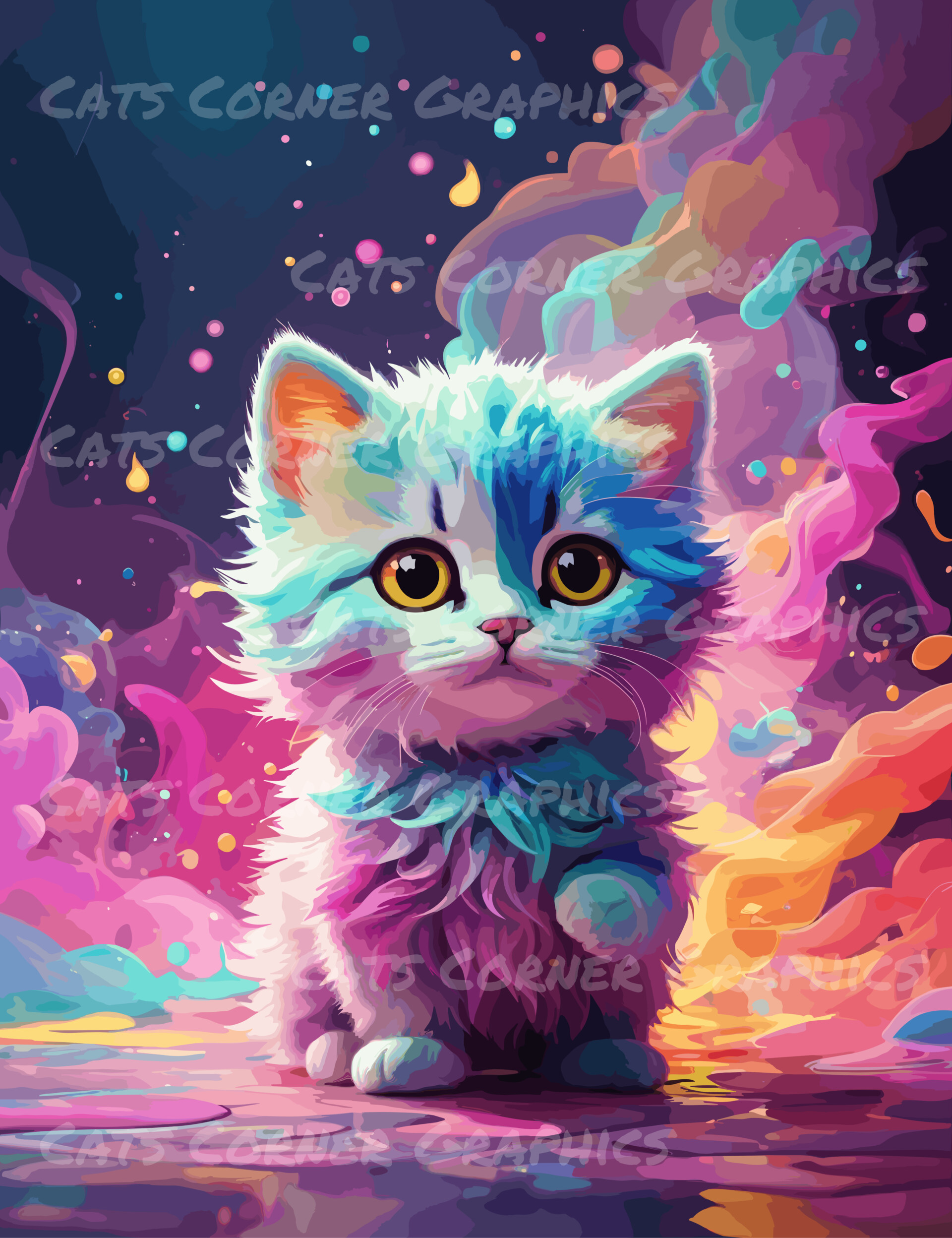 Cat - Psychedelic Kitten