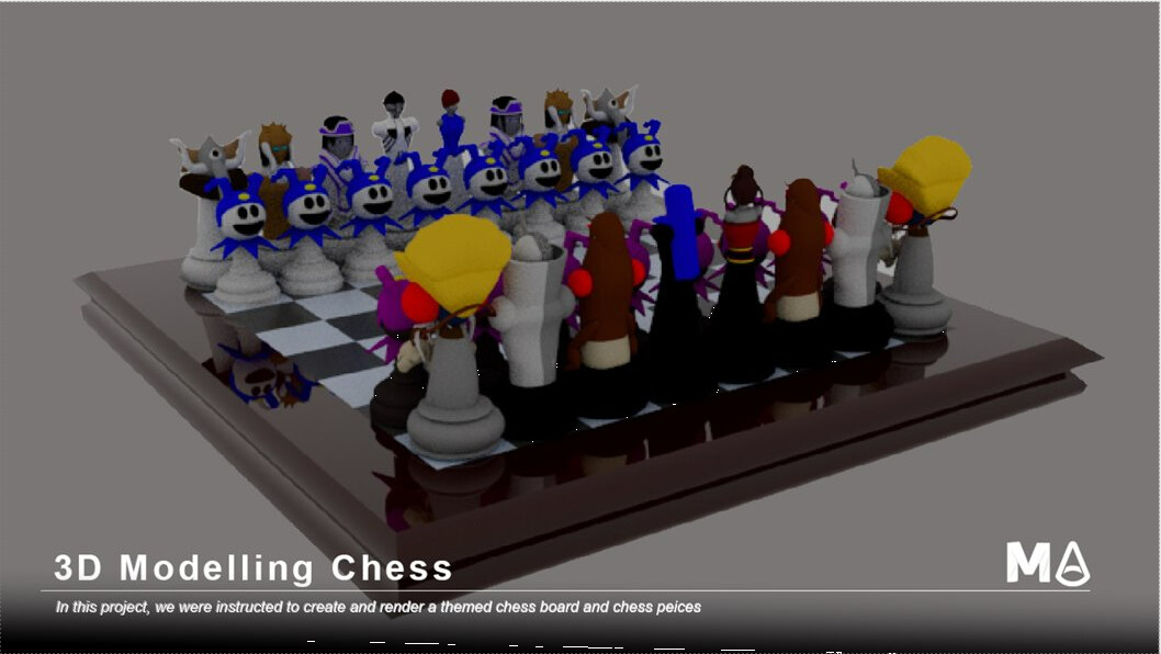 ArtStation - 3D Modelling Chess Set