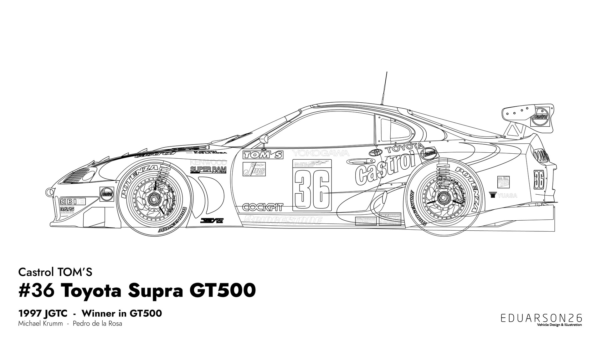 toyota supra coloring pages