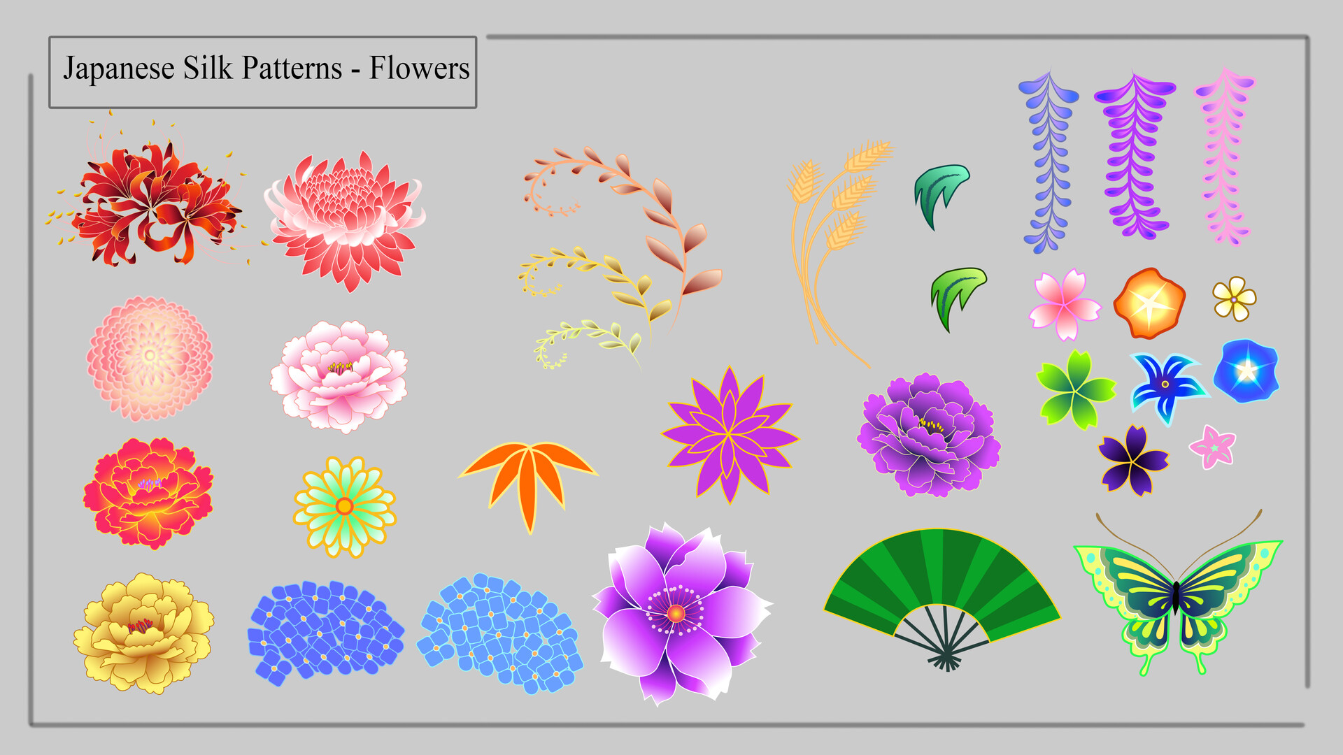 ArtStation - Japanese Flower Designs