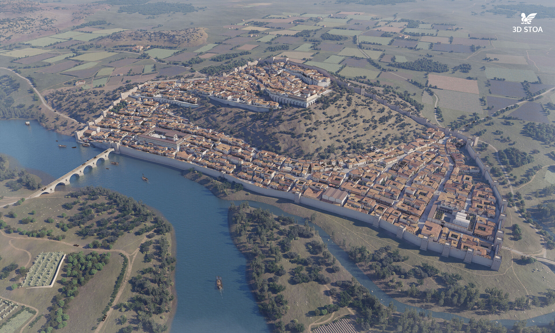 ArtStation - Recreación virtual en 3D de la ciudad romana de Ilerda ...