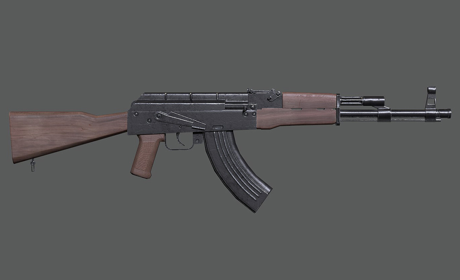 ArtStation - Ak-47 Gun Model and Texture Lowpoly