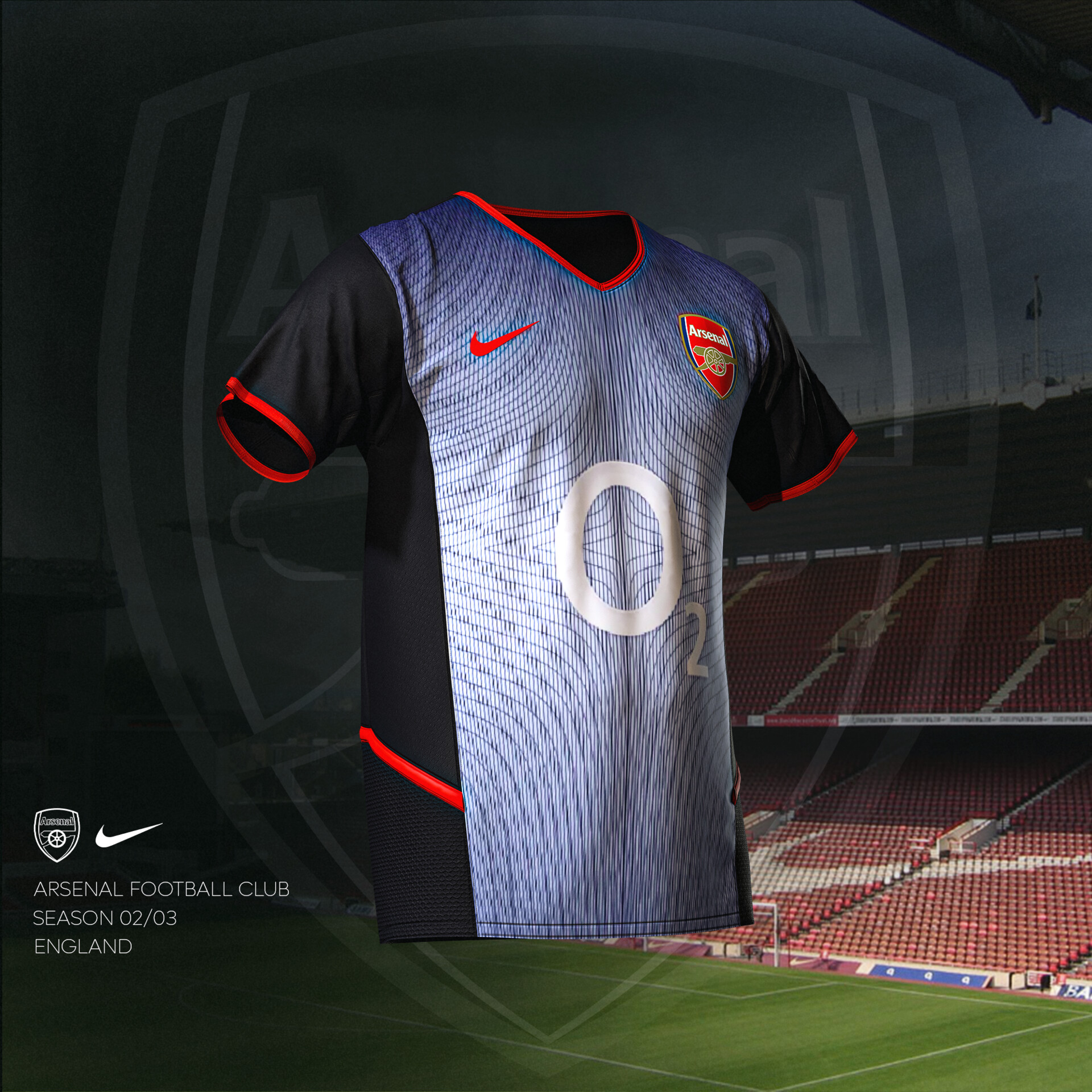 ArtStation - #CLO 3D JERSEY ARSENAL AWAY NIKE 2002/03