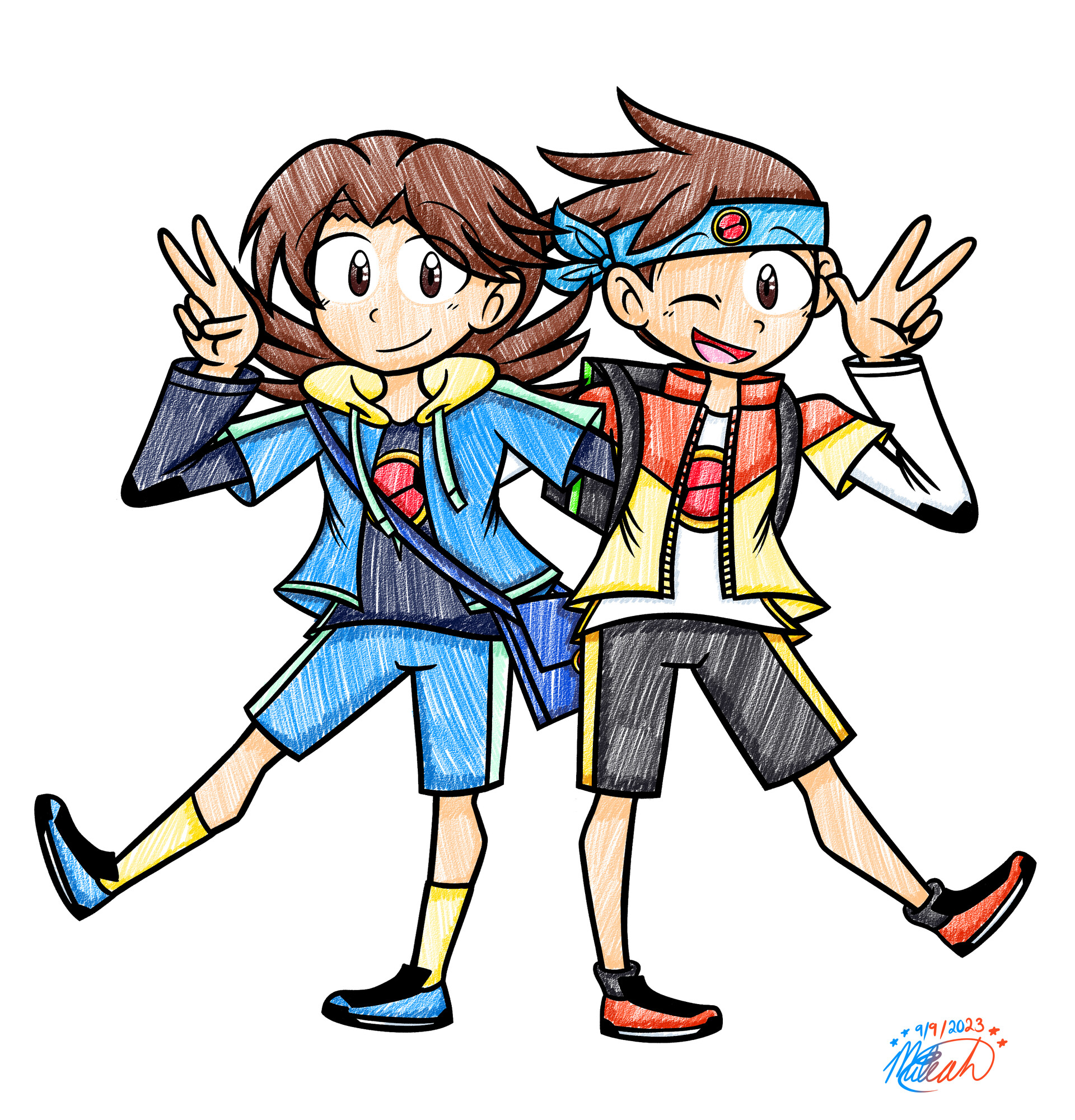 Hub Hikari Lan And Hub Hikari From Mega Man NT Warrior Manga (japanese