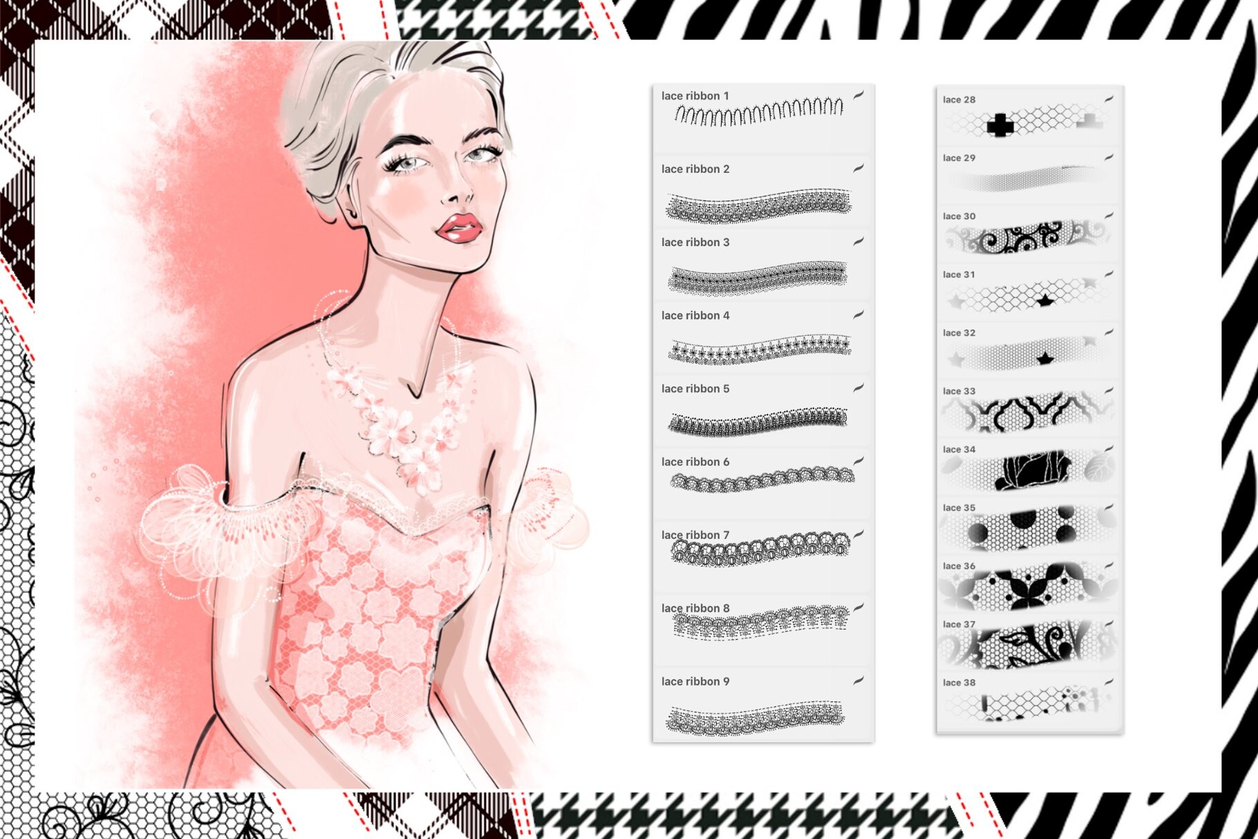 how to draw lace in procreate