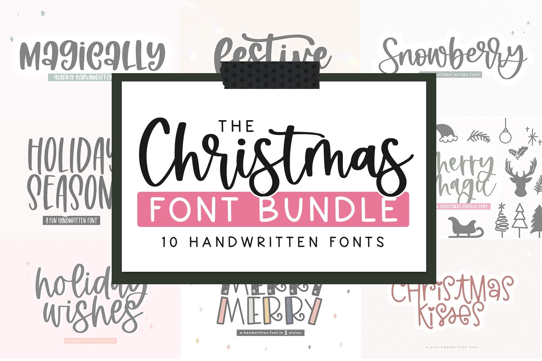 ArtStation - Christmas Font Bundle | 10 Fonts