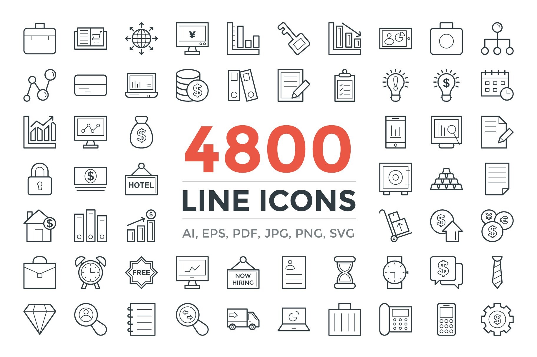 ArtStation - 4800 Line Icons Pack