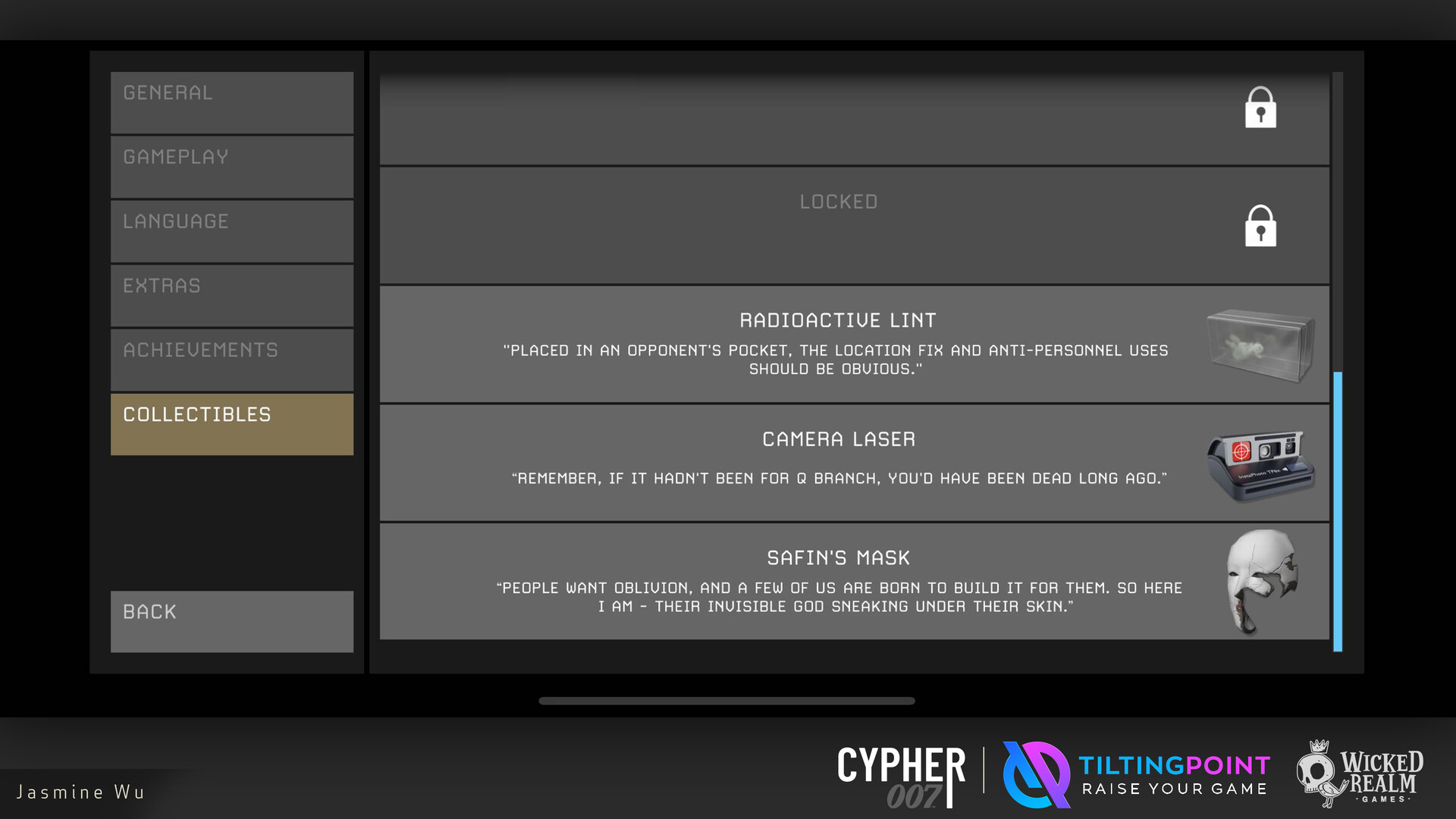 Jasmin Wu - James Bond - Cypher 007