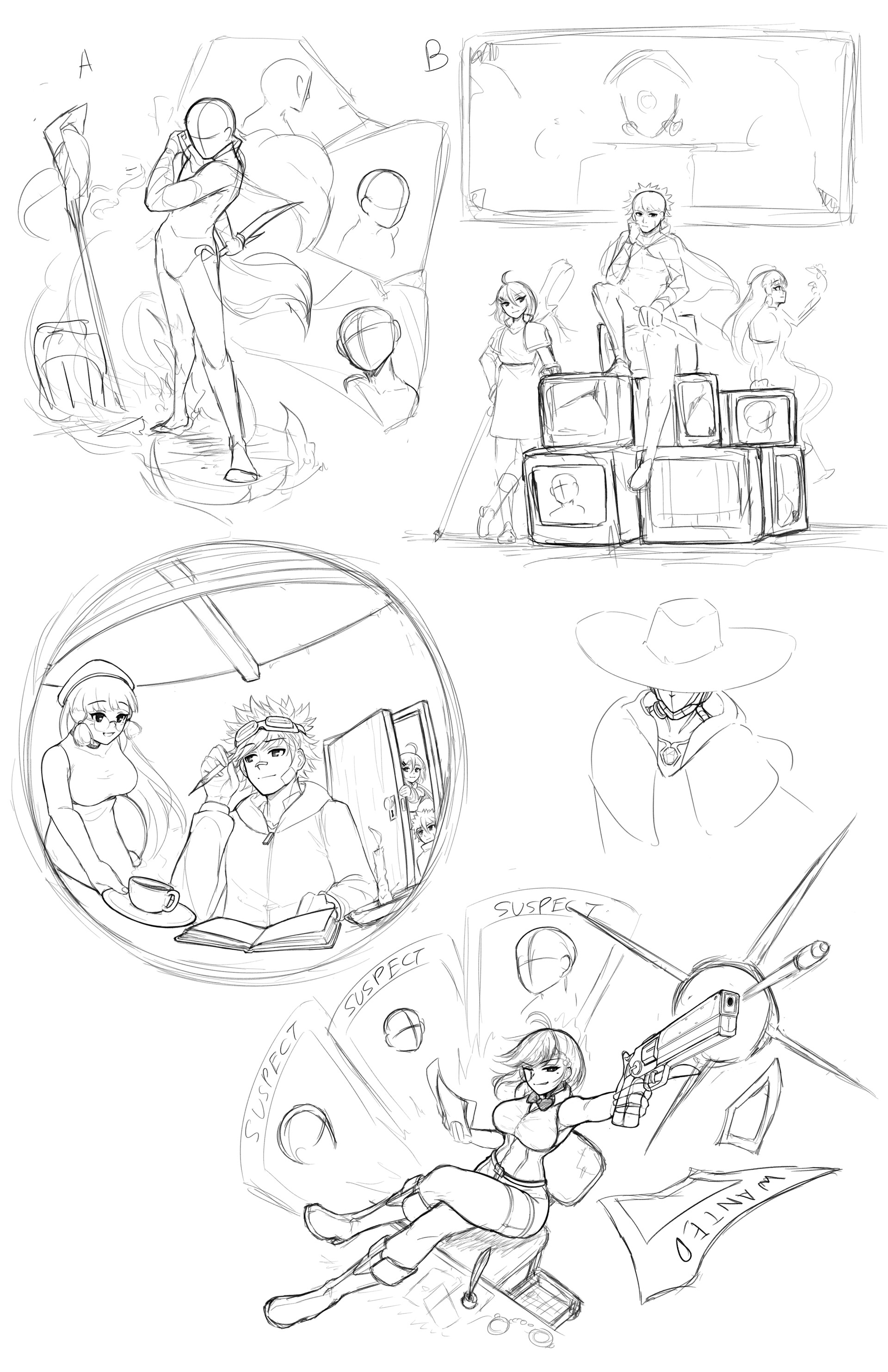 ArtStation - Character Rough Scribbles