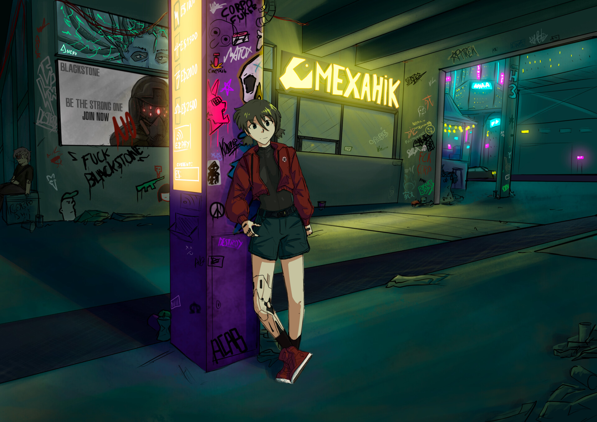 ArtStation - At the entrance of Megabuilding H3