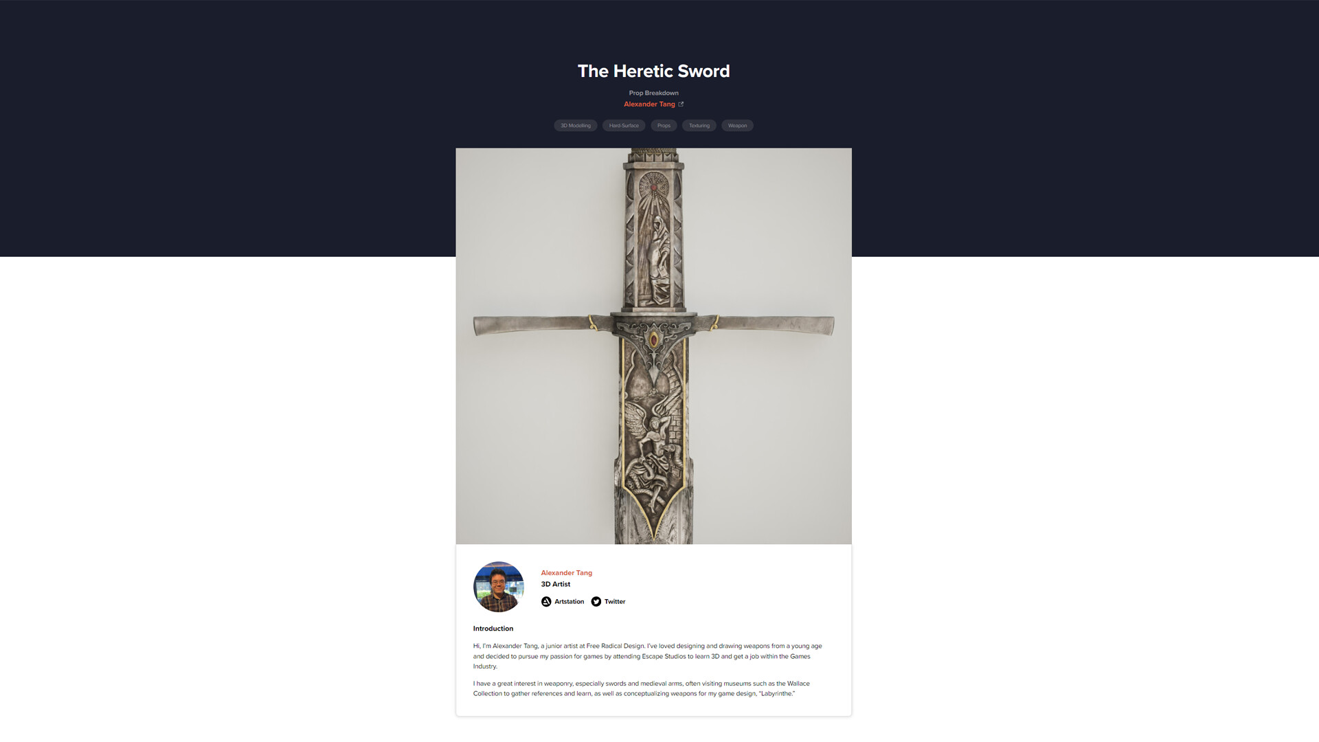 Alex Tang - The Making of the Heretic - Games Artist Article