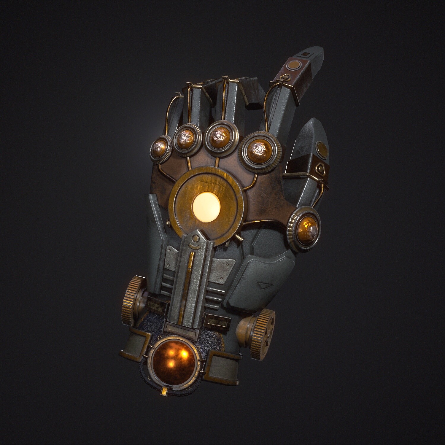 ArtStation - Mechanical steampunk glove