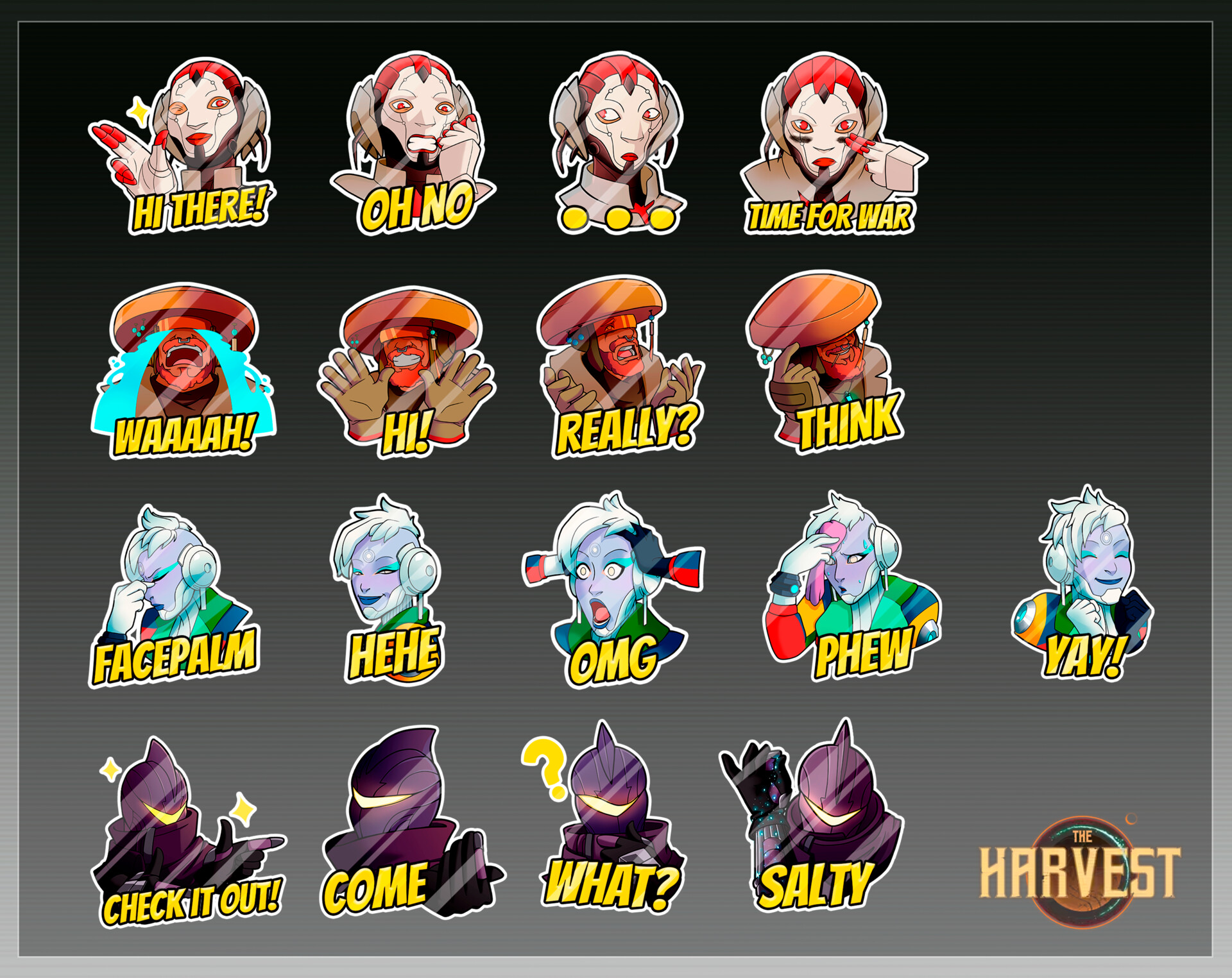 ArtStation - Emotes and User Avatars for The Harvest game
